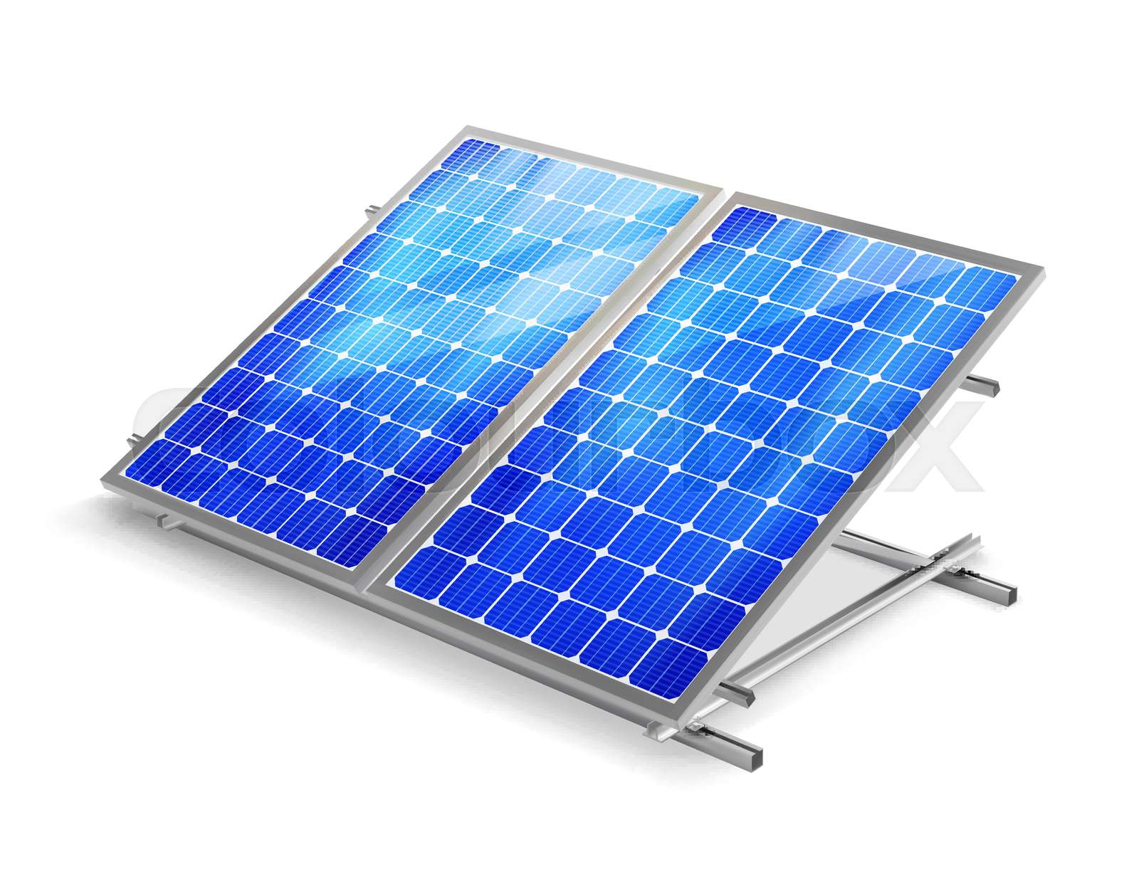 Solar panels. Vector illustration. | Stock vector | Colourbox