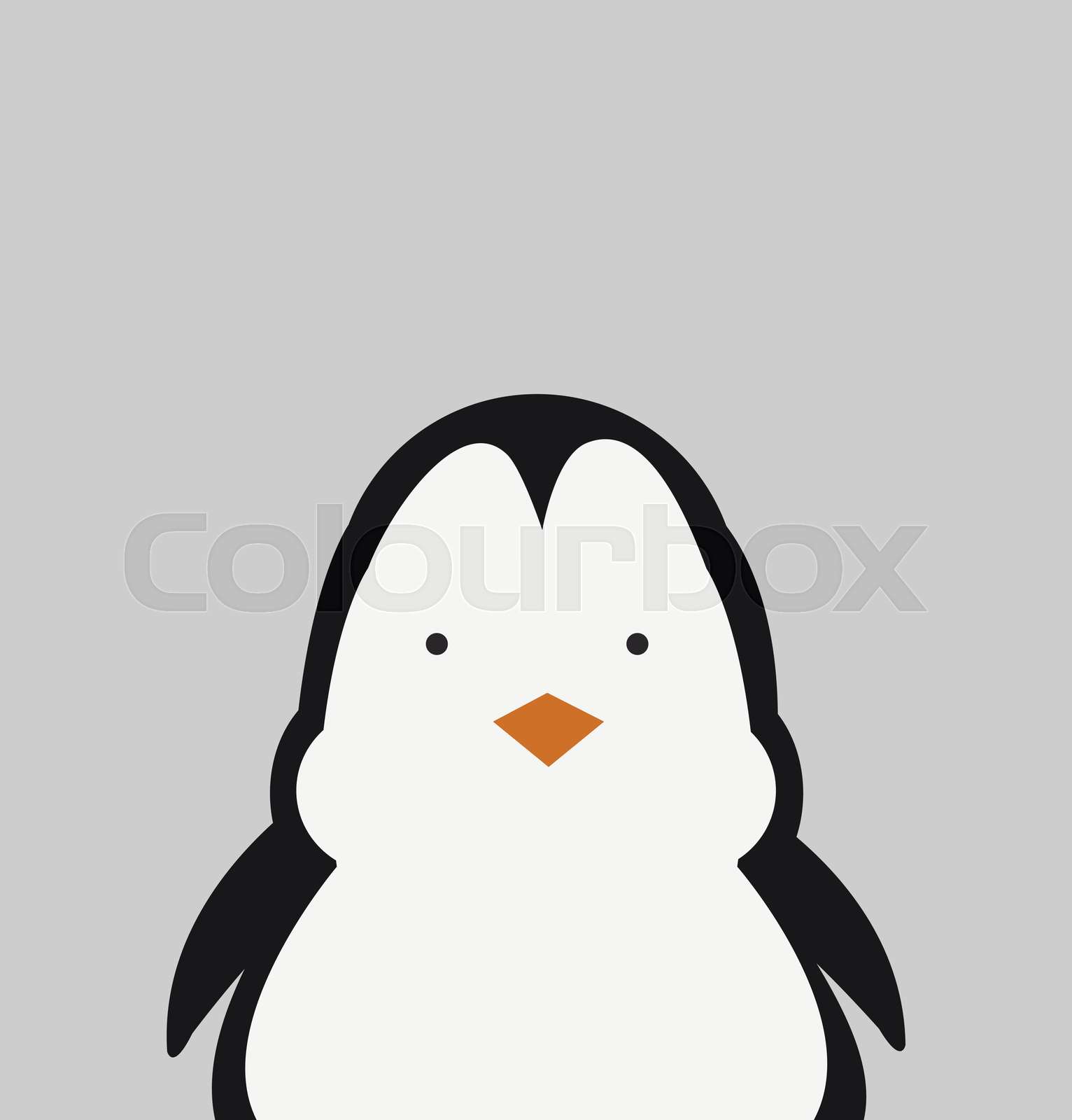 Cartoon fat Penguin vector illustration | Stock vector | Colourbox