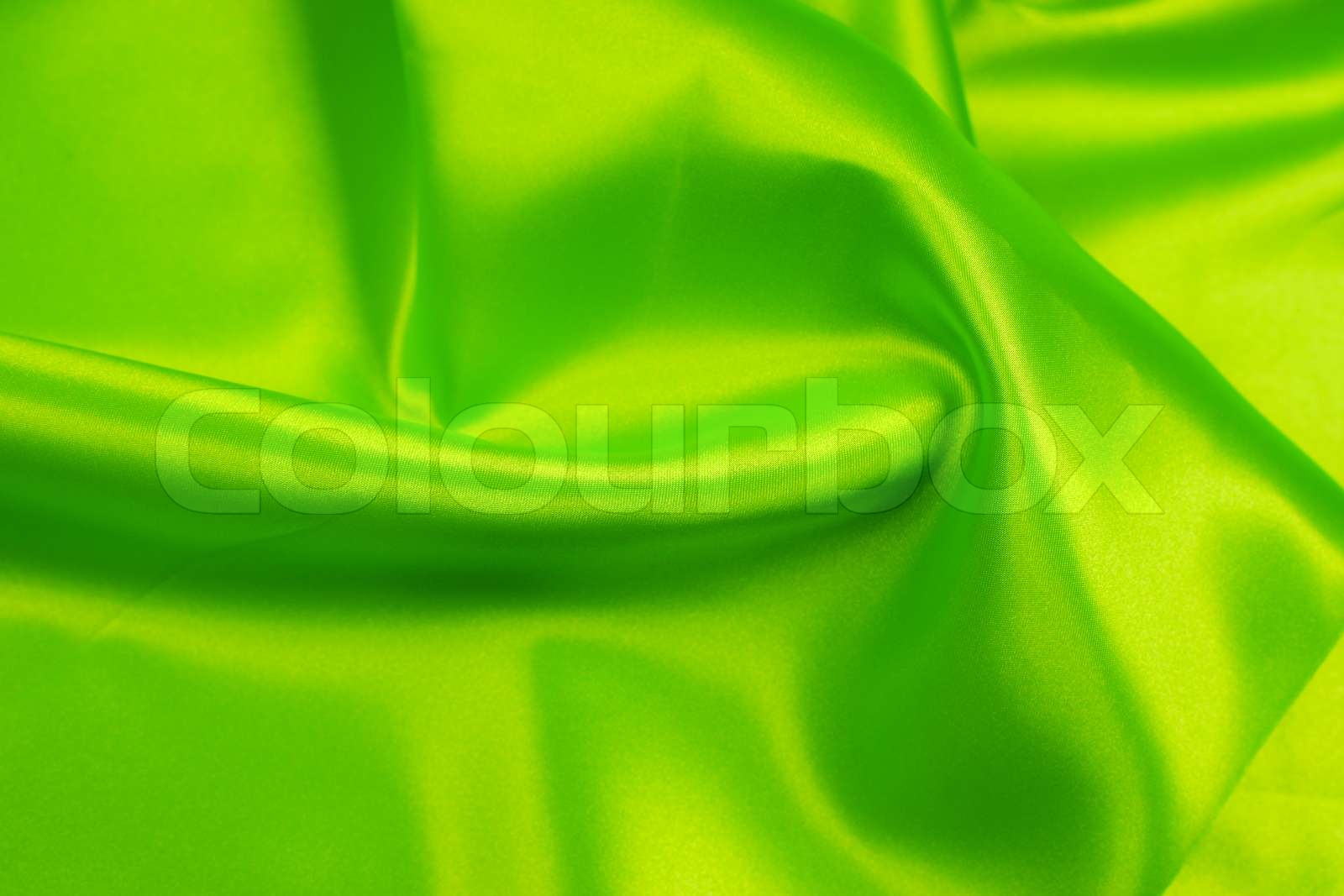 Satin sheet in shiny green color | Stock image | Colourbox