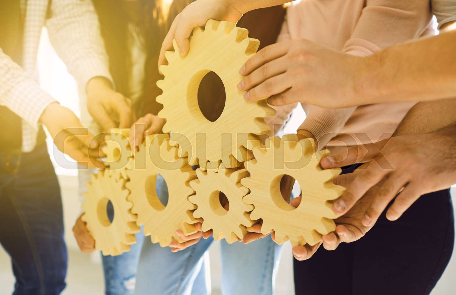 Concept business team communicate innovation strategy integration ...