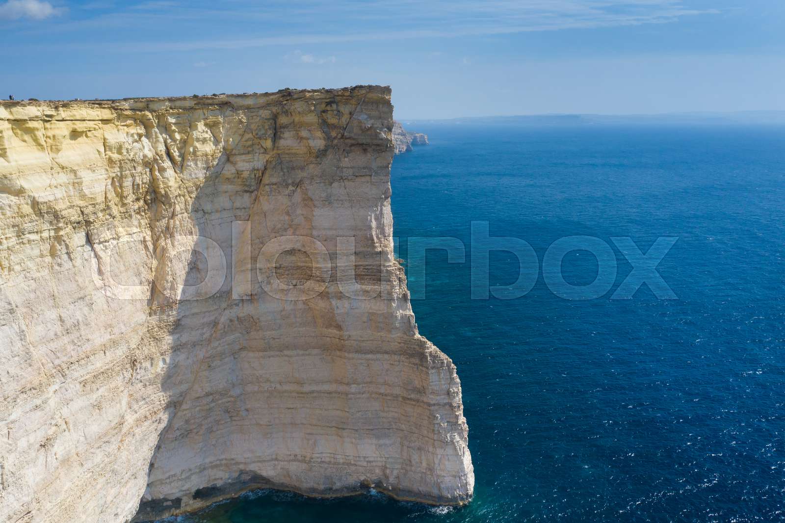 Aerial view of Sanap cliffs. Gozo island, Malta | Stock image | Colourbox