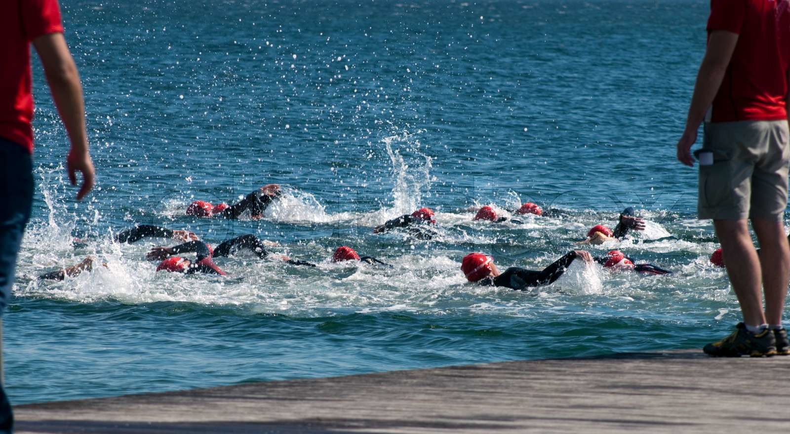 Female triathlon swimmers | Stock image | Colourbox