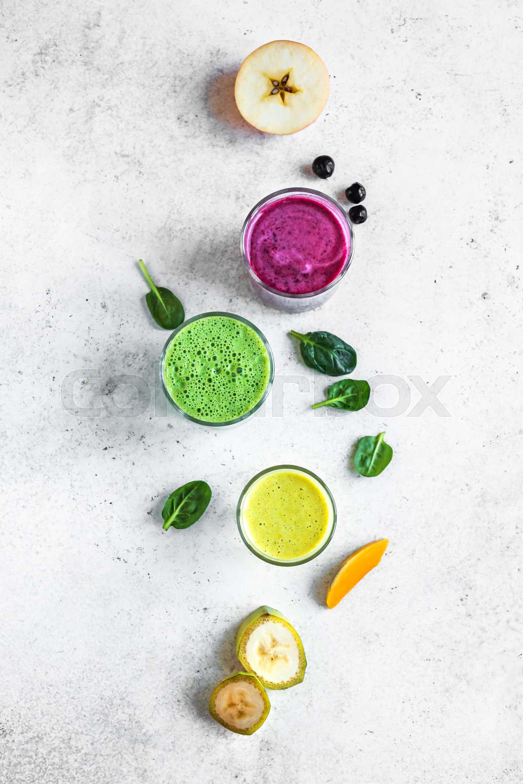 Colorful smoothie drinks | Stock image | Colourbox
