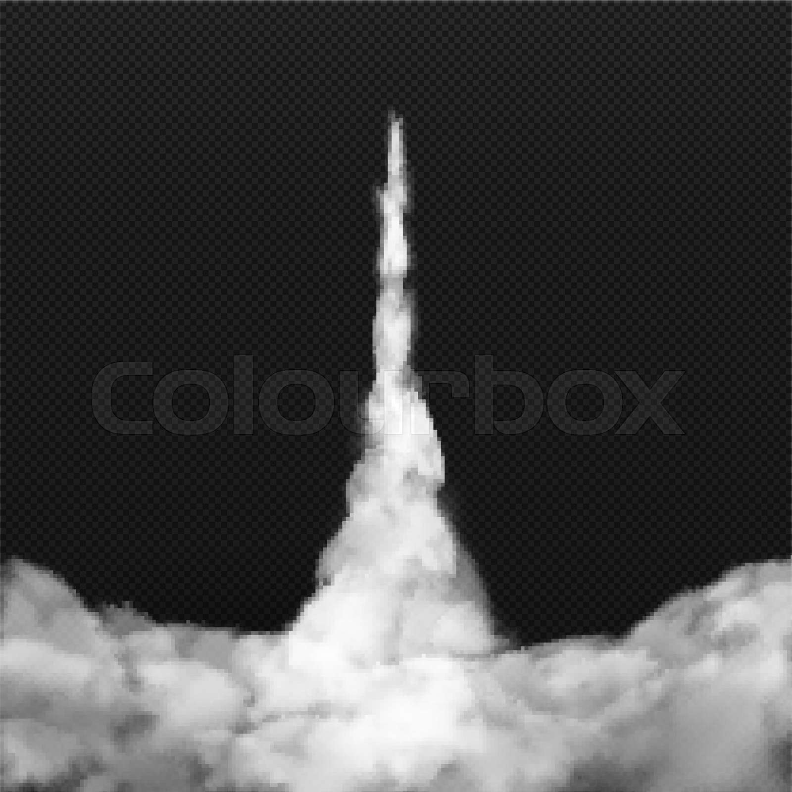 Smoke from space rocket launch. | Stock vector | Colourbox