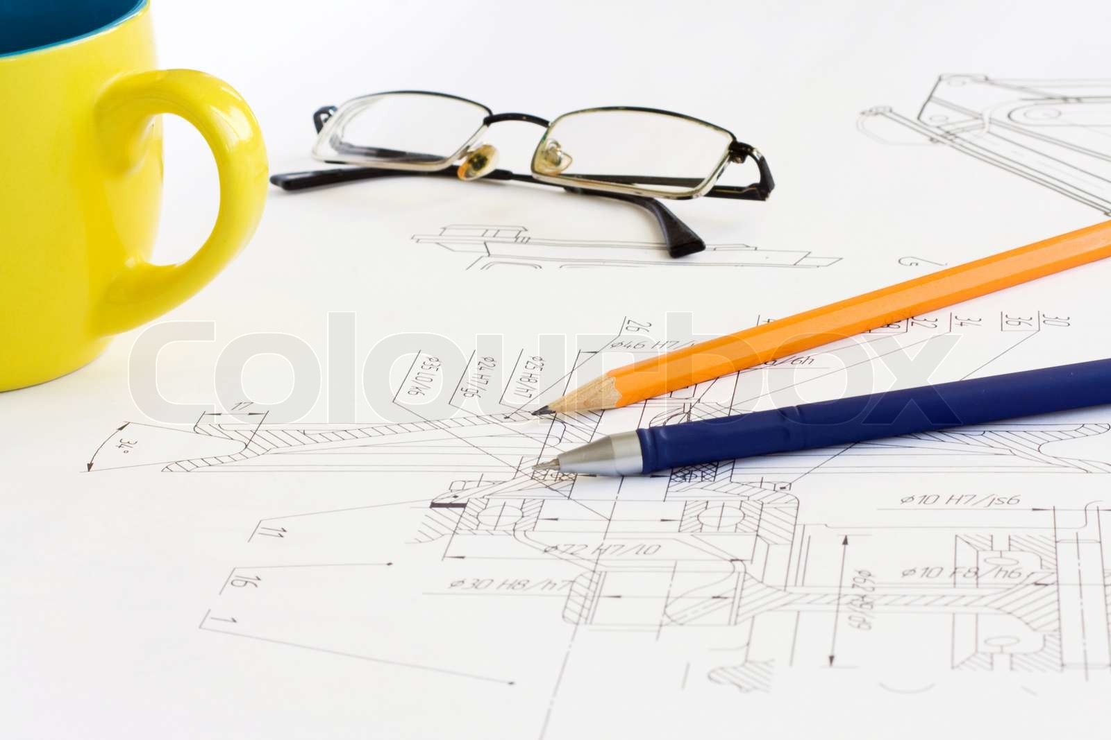 pencil at draft | Stock image | Colourbox