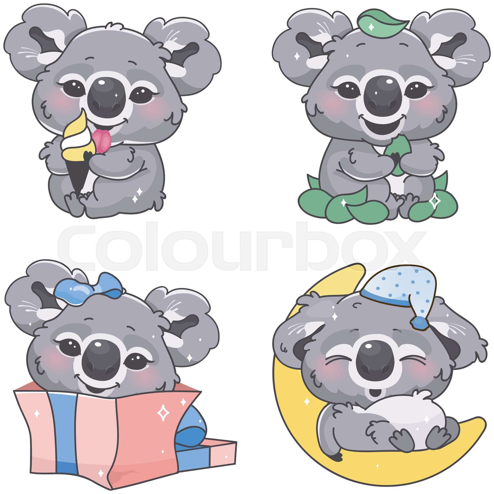koala, cartoon, comic | Stock-Vektor | Colourbox