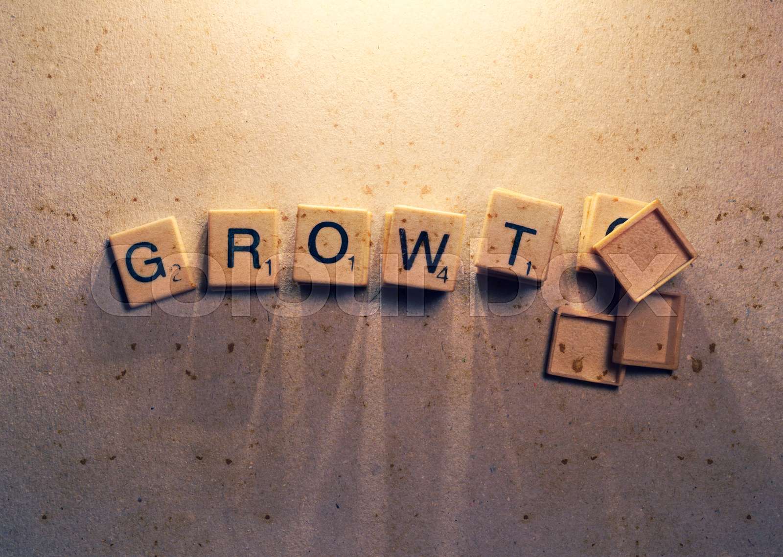 Growth Label in scrabble | Stock image | Colourbox