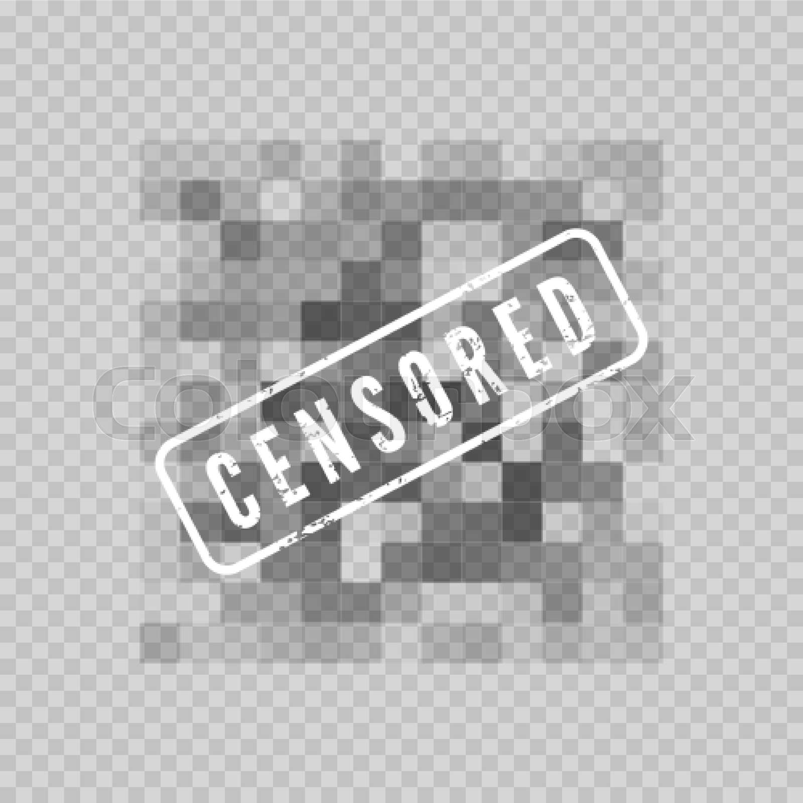 Censored data. Transparent pixels blure area. Private content ...
