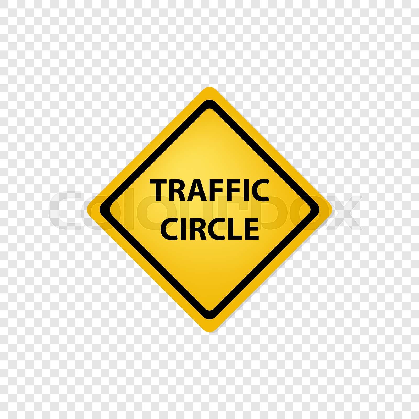 Road sign traffic circle icon | Stock vector | Colourbox