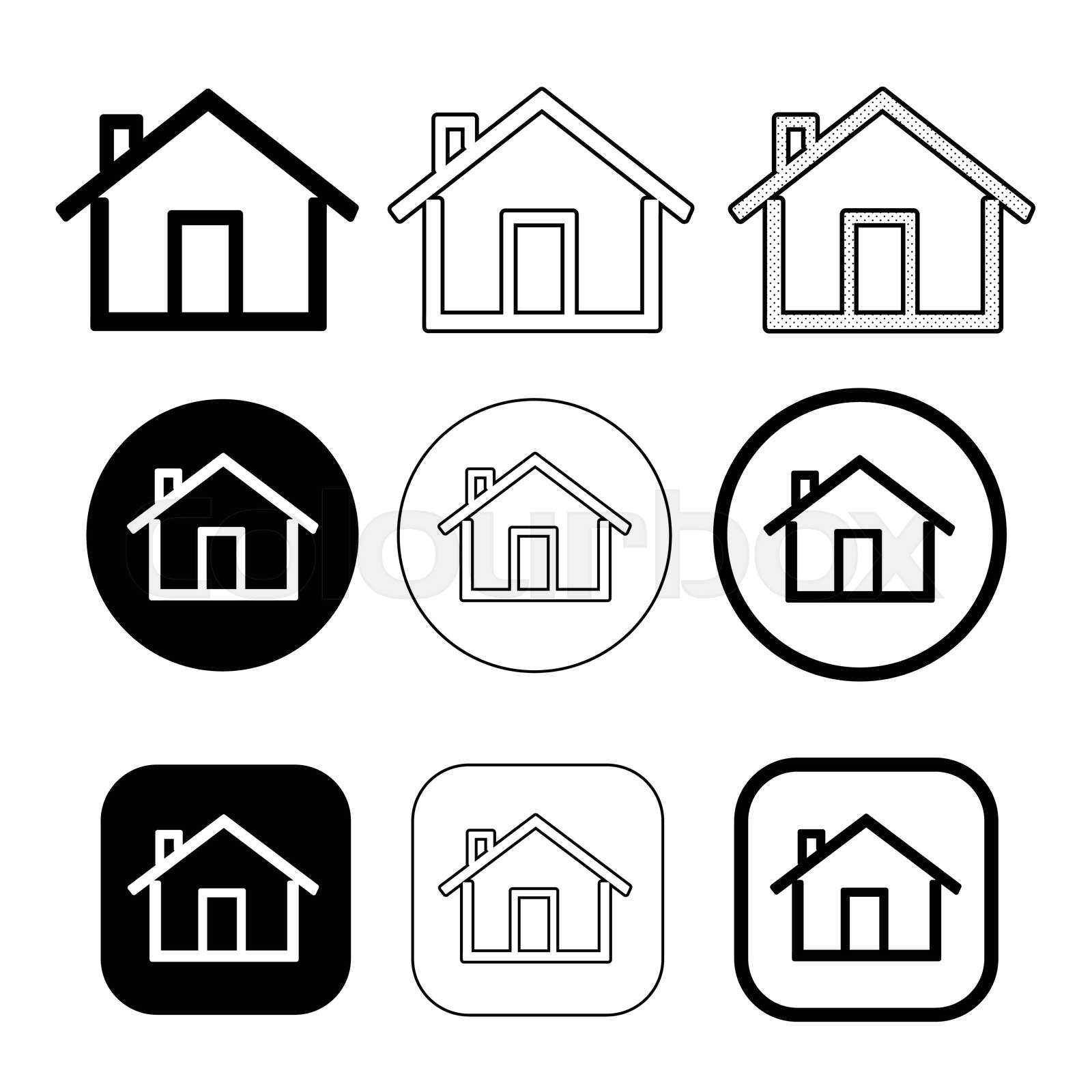 Simple home icon sign design | Stock vector | Colourbox