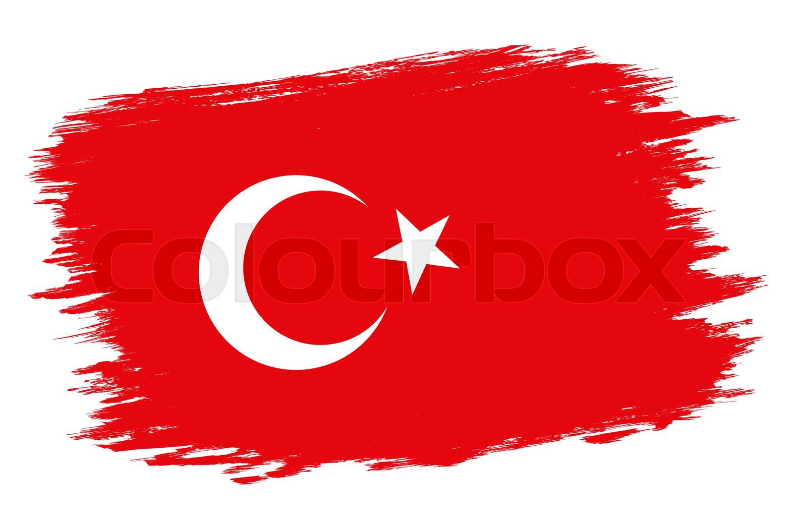 Vector vintage Turkish flag | Stock vector | Colourbox