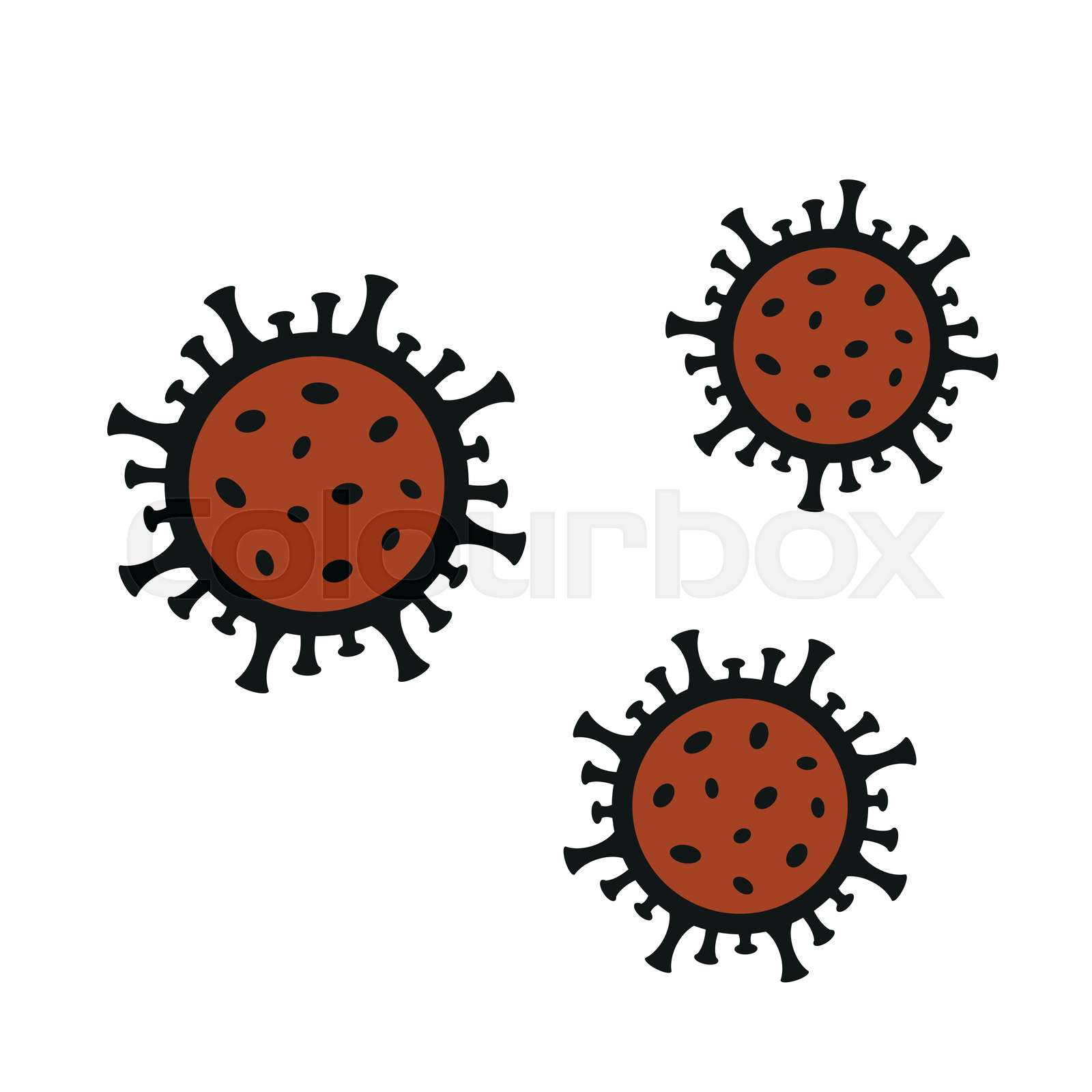 red virus icon set isolated | Stock-Vektor | Colourbox