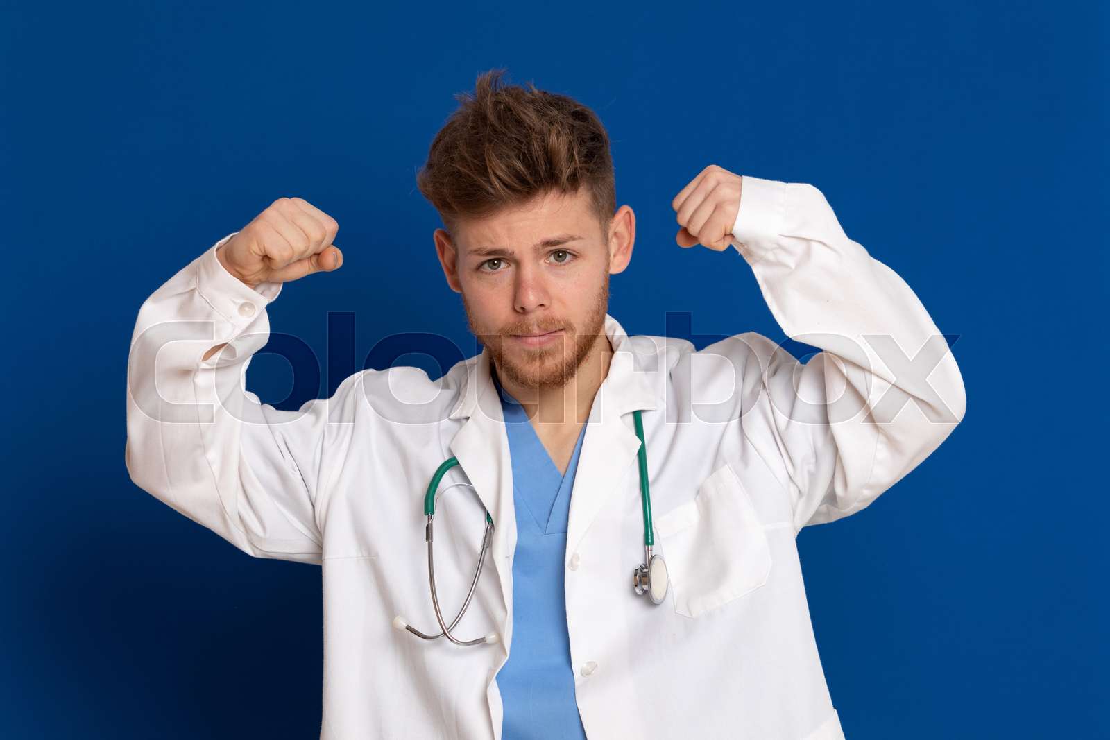 Doctor wearing a white lab coat | Stock image | Colourbox