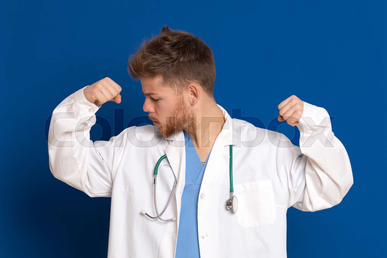 Doctor wearing a white lab coat | Stock image | Colourbox