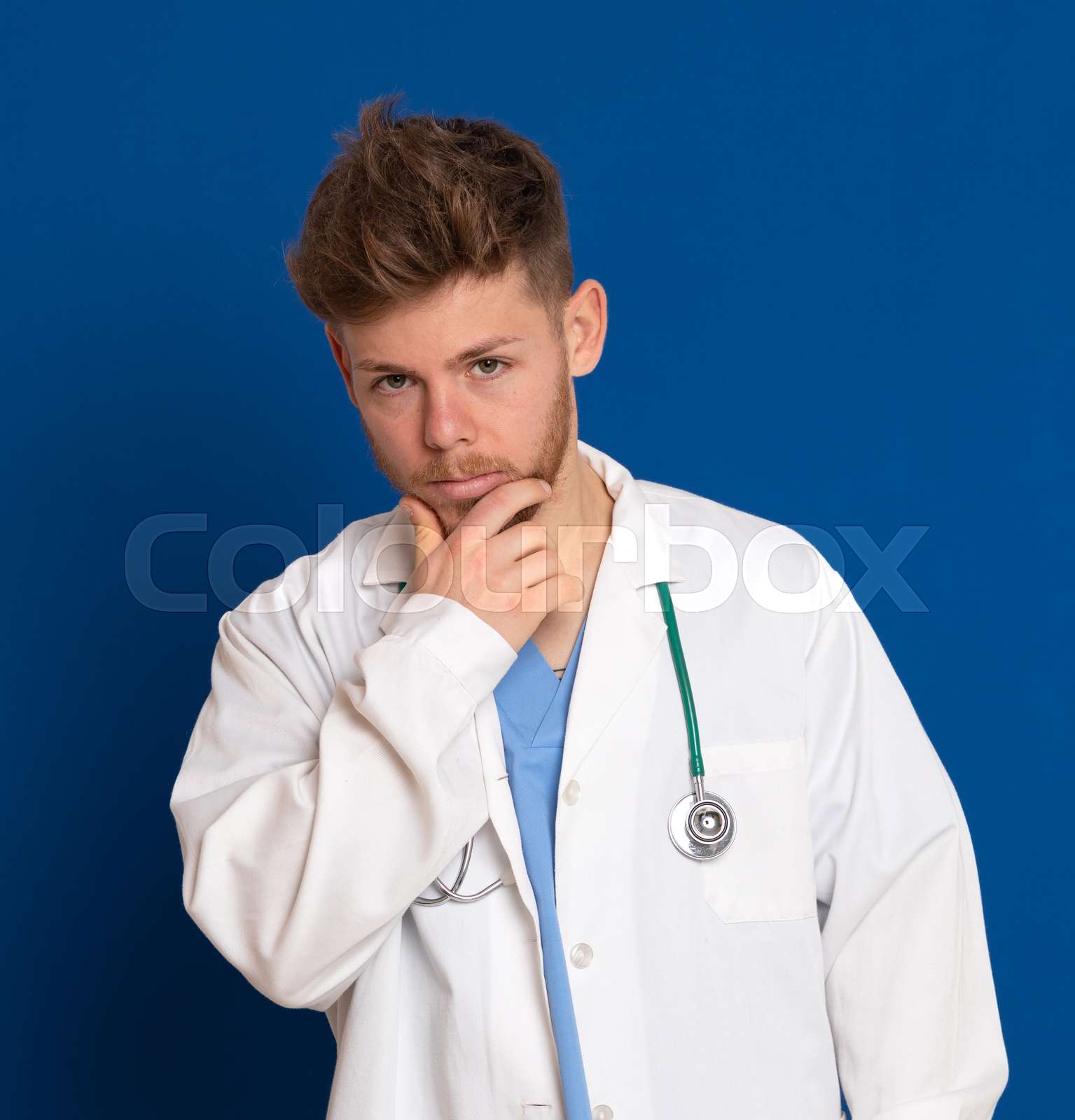 Doctor wearing a white lab coat | Stock image | Colourbox