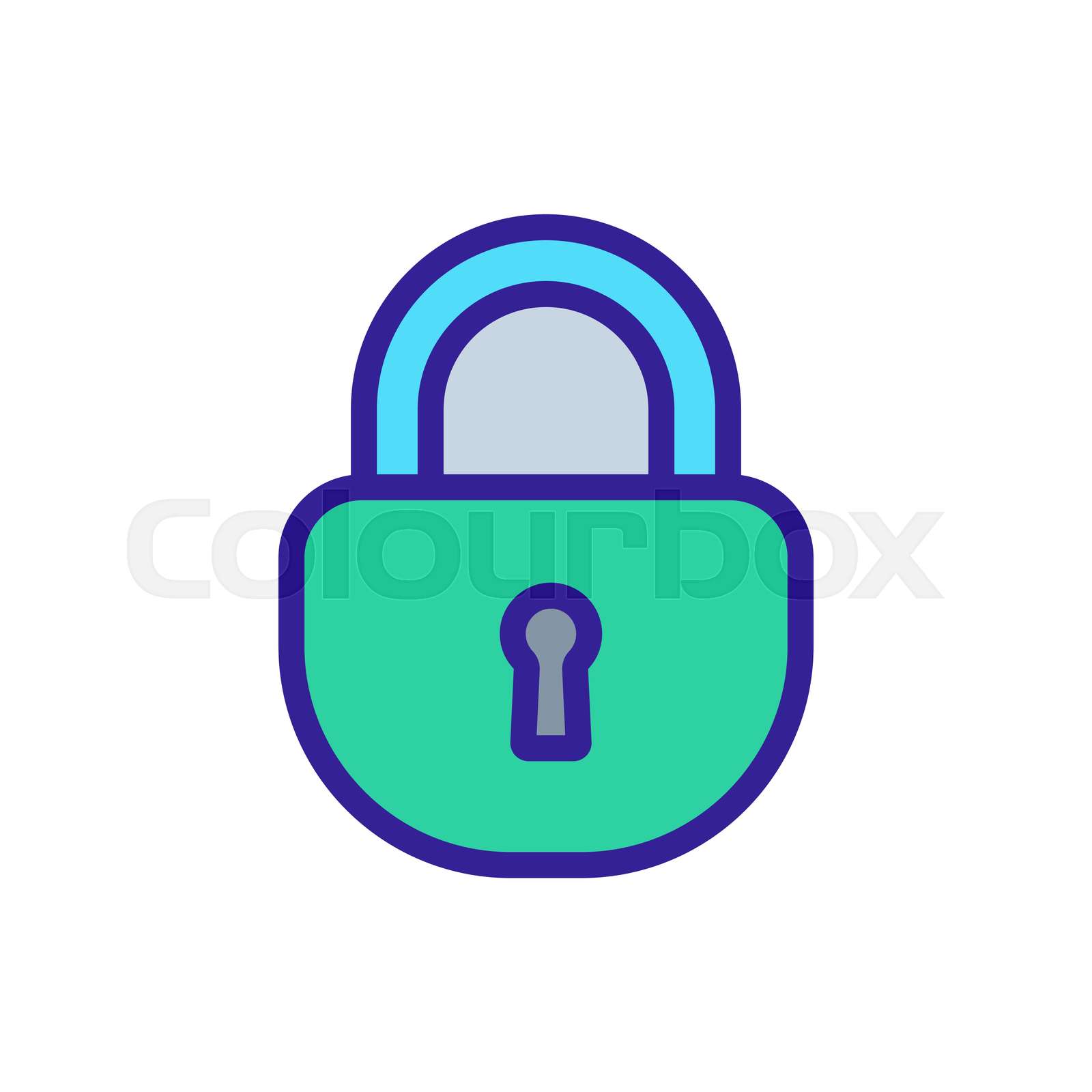 cipher icon vector outline illustration | Stock vector | Colourbox