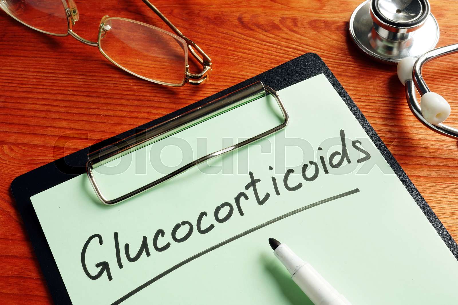 Glucocorticoids sign as part of corticosteroids or steroid hormones and ...