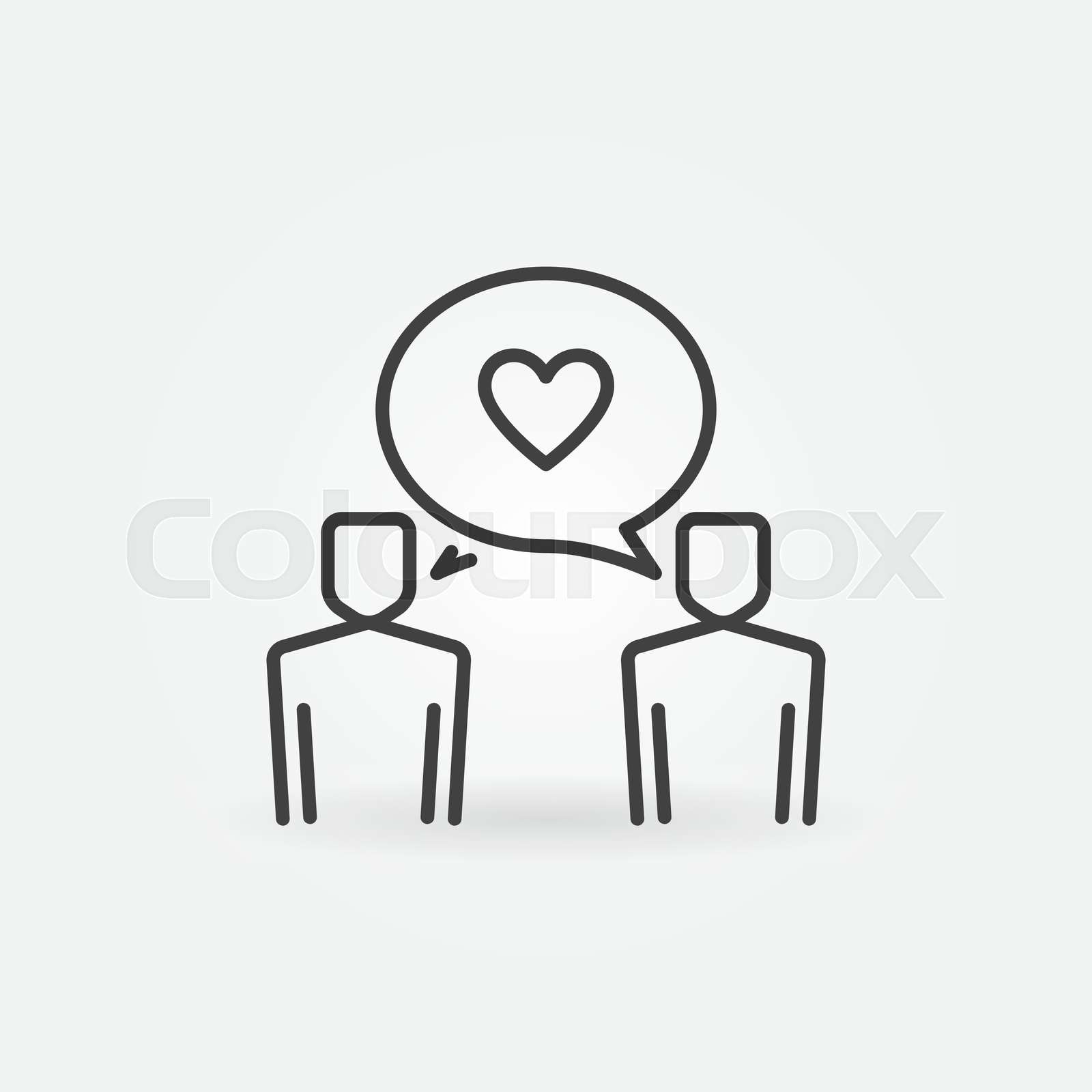 Two People Talking vector outline icon or design element | Stock vector ...
