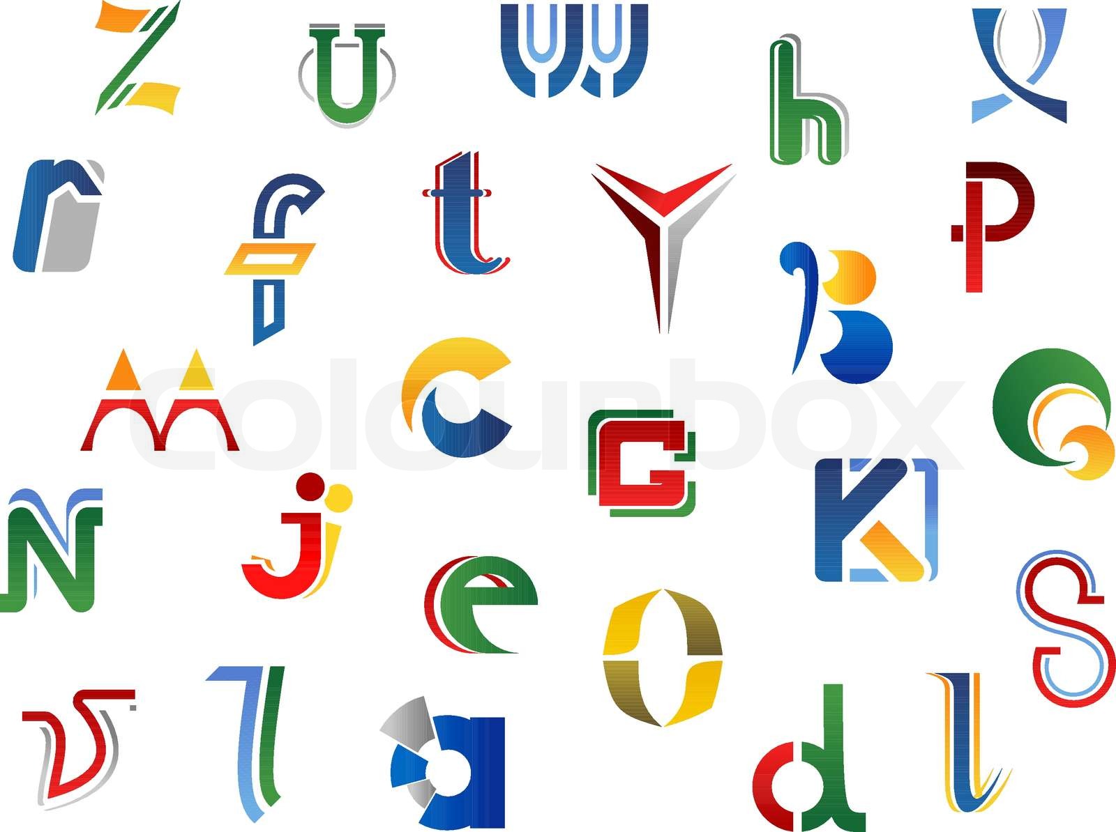 Set of alphabet symbols | Stock vector | Colourbox