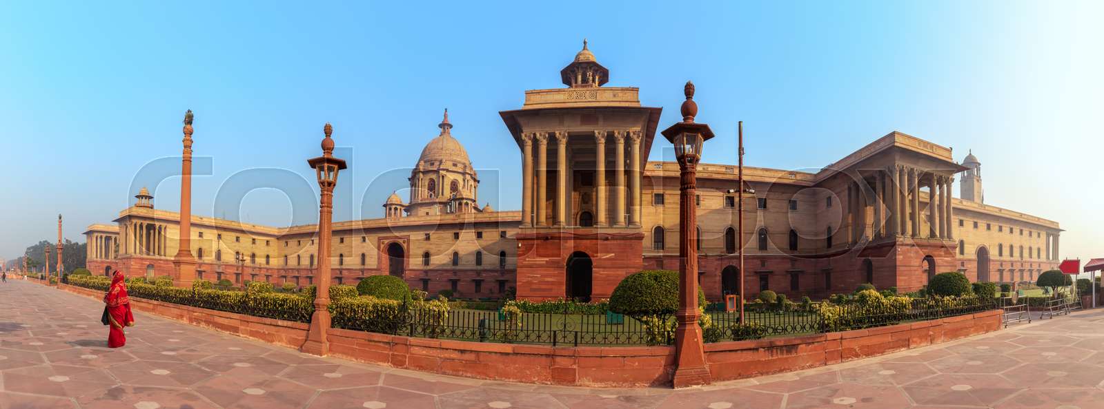 Rashtrapati Bhavan, president residence in India, Delhi, morning ...