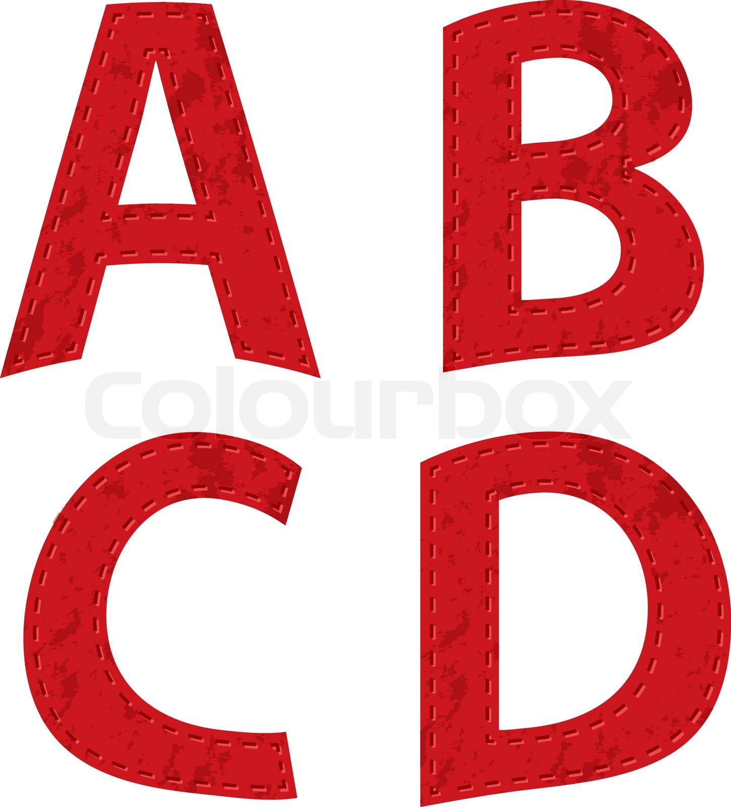 red ribbon alphabet | Stock vector | Colourbox