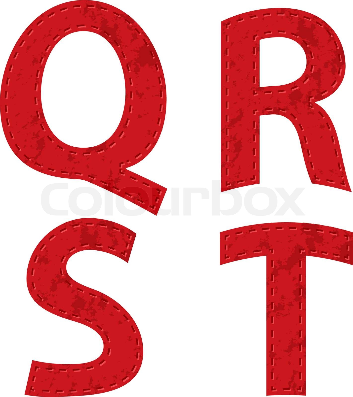 red ribbon alphabet | Stock vector | Colourbox