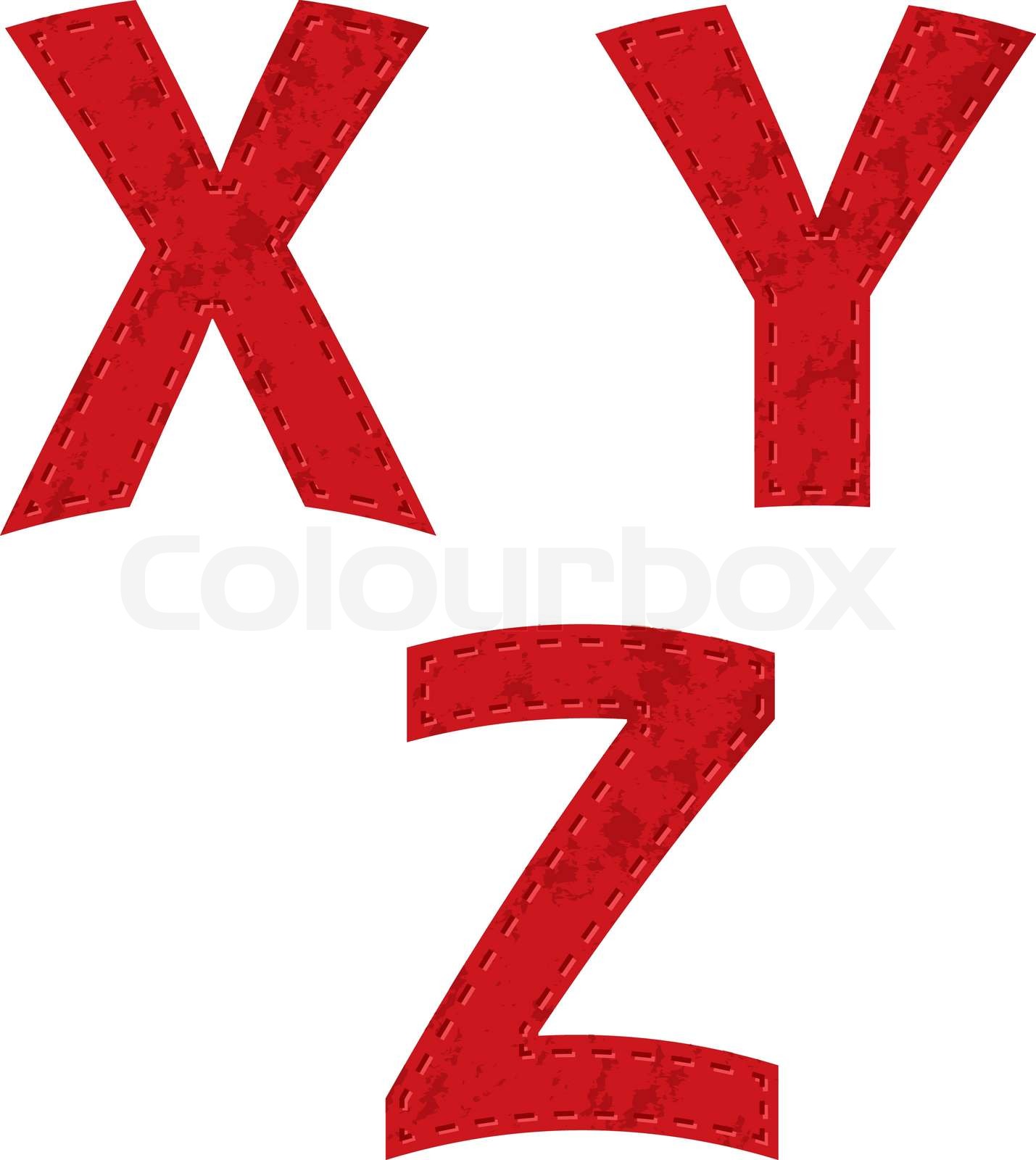 red ribbon alphabet | Stock vector | Colourbox