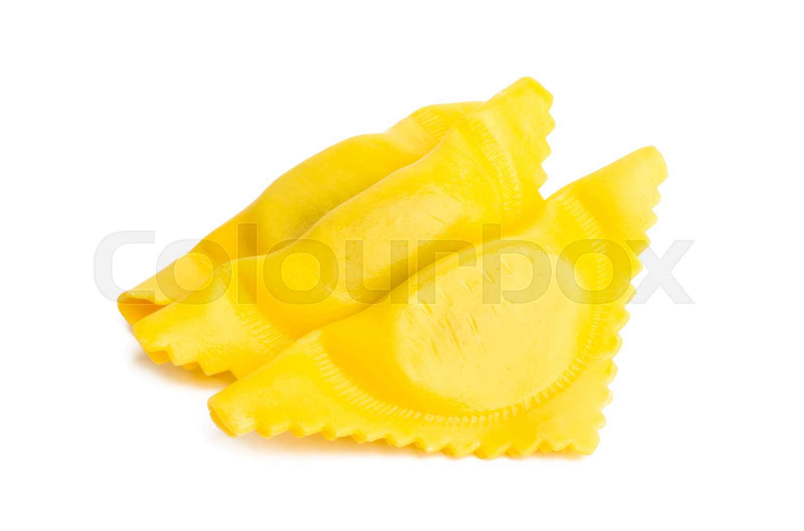 triangular ravioli isolated | Stock image | Colourbox