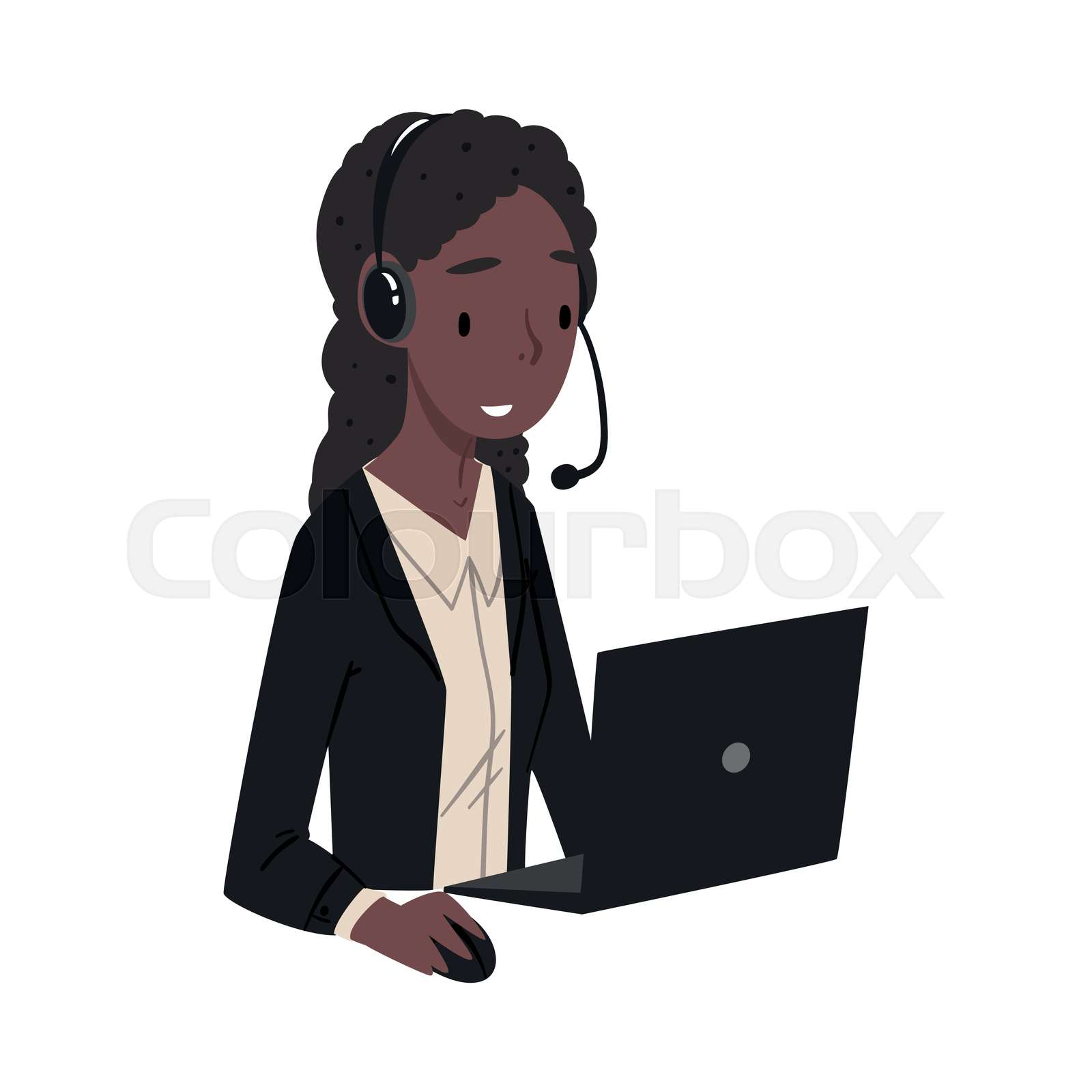 African American Woman Call Center Operator, Online Customer Support ... African American Woman Call Center Operator, Online Customer Support ...