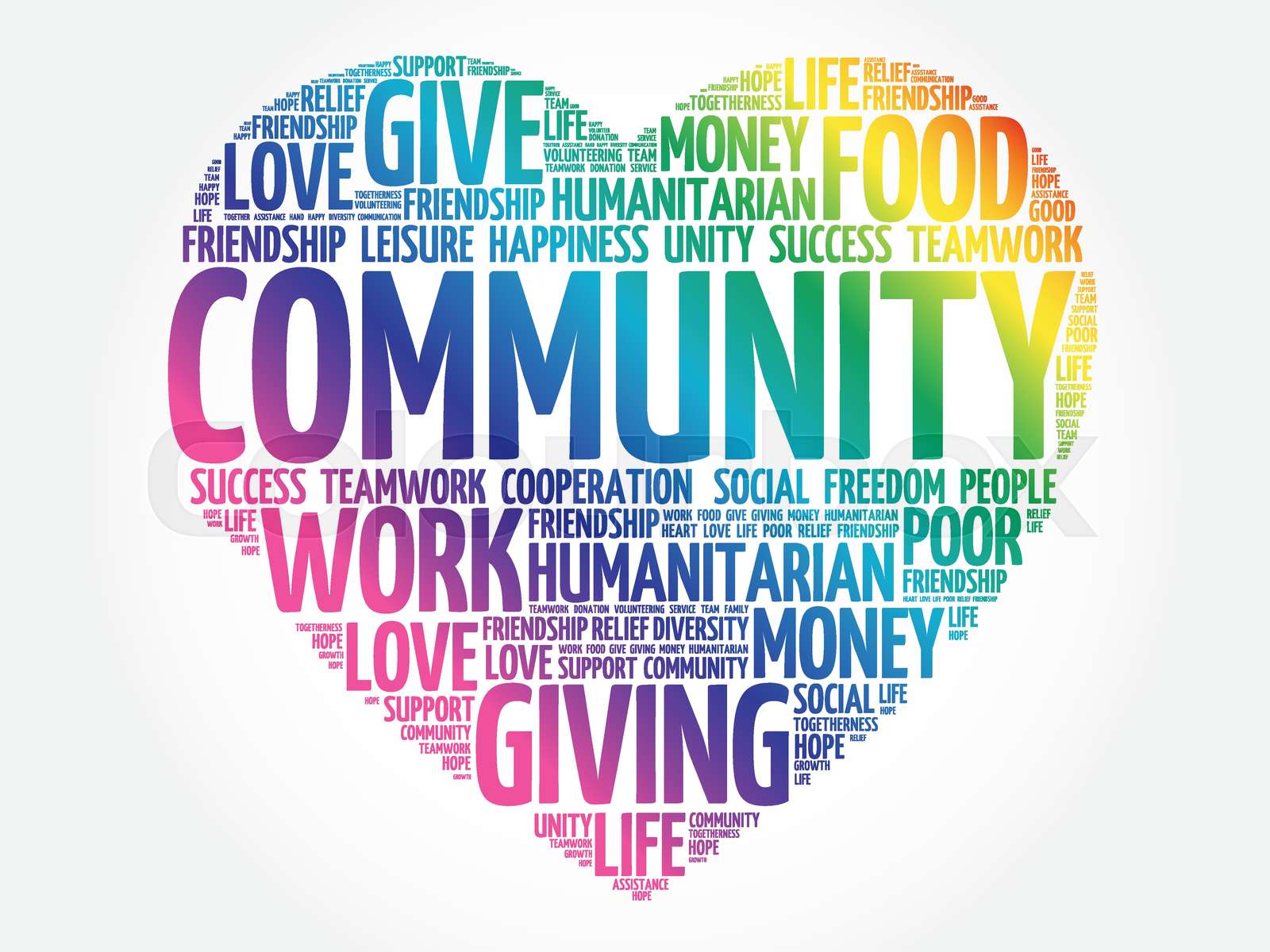 Community word cloud concept | Stock vector | Colourbox