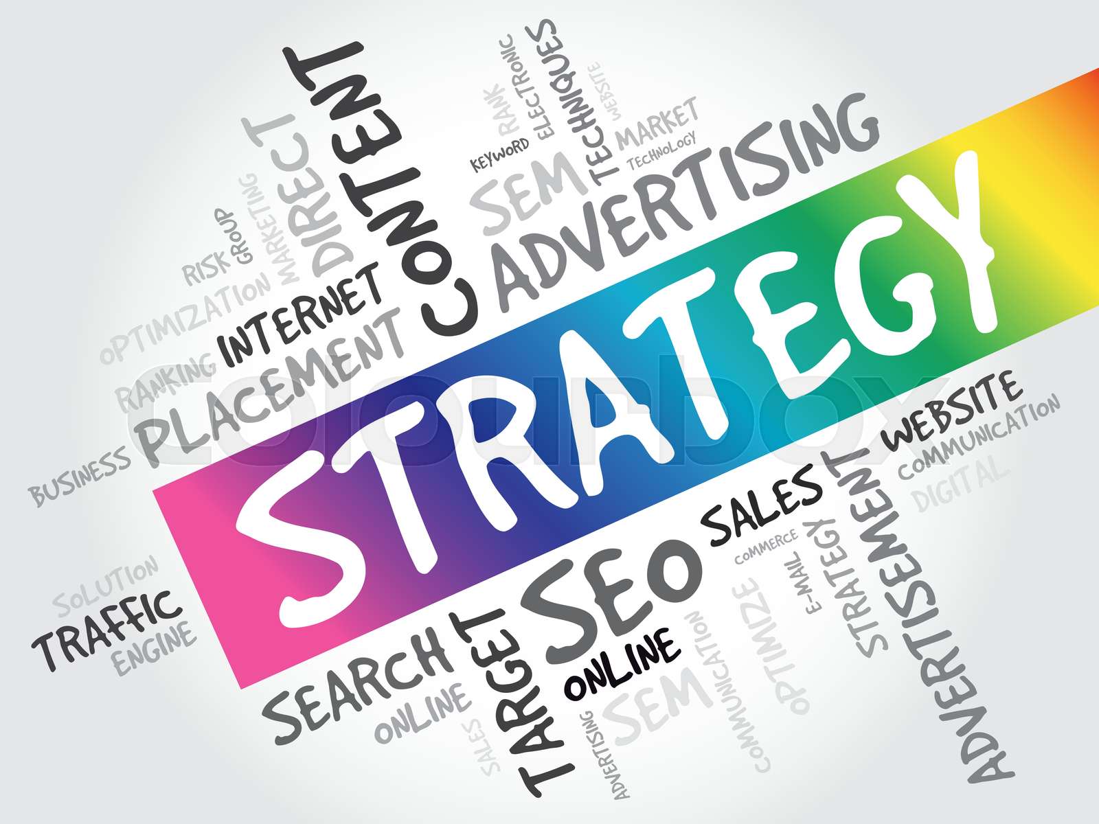 STRATEGY word cloud collage | Stock vector | Colourbox