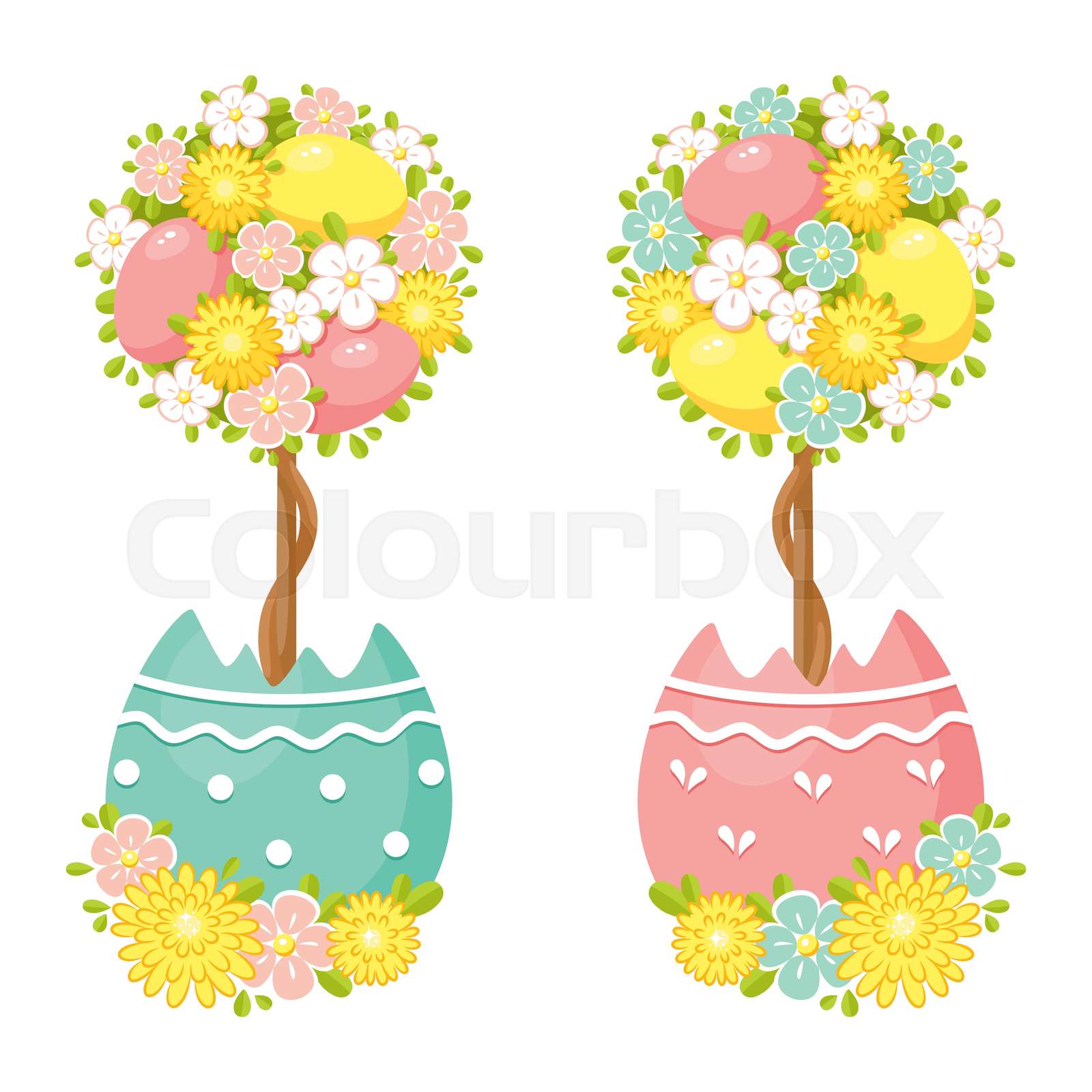 Easter tree. Cartoon vector illustration | Stock vector | Colourbox