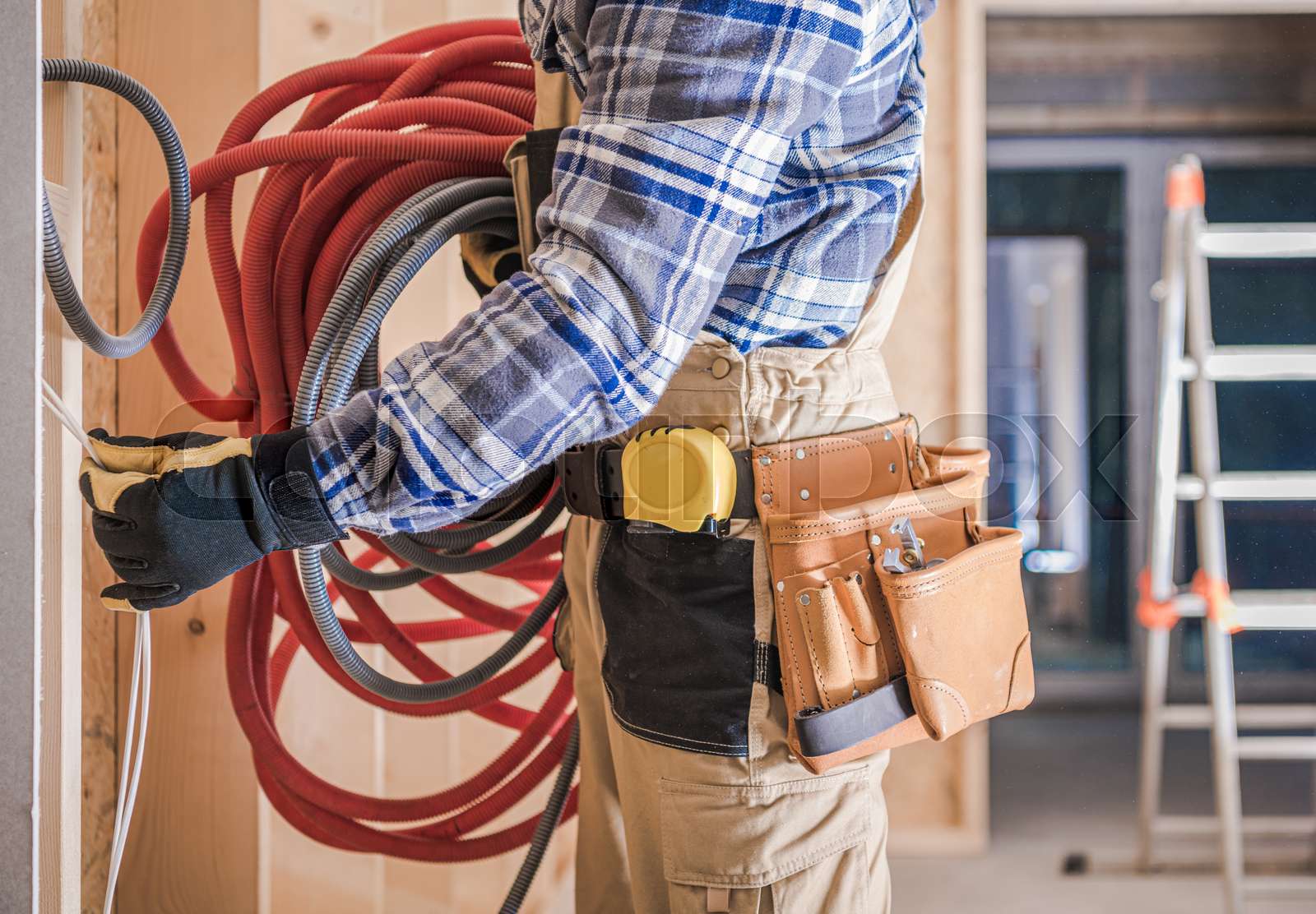 Installing Home Electricity | Stock image | Colourbox