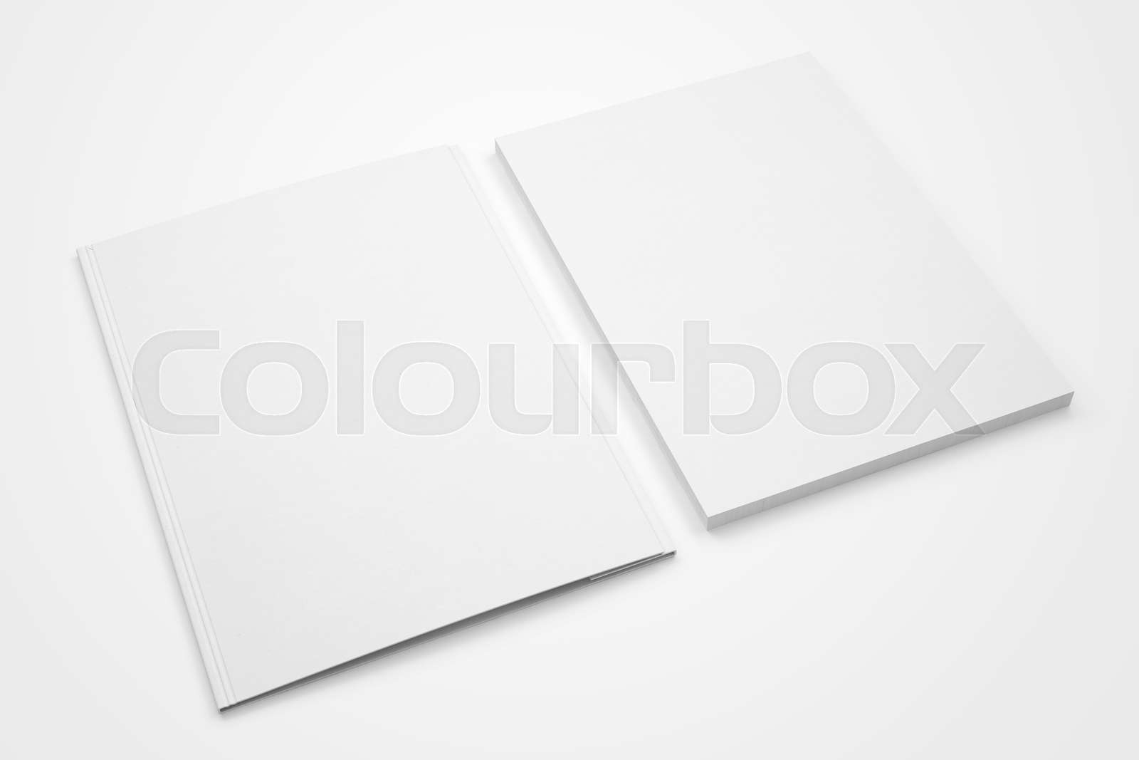 Blank folder and letterhead isolated on white to showcase your ...