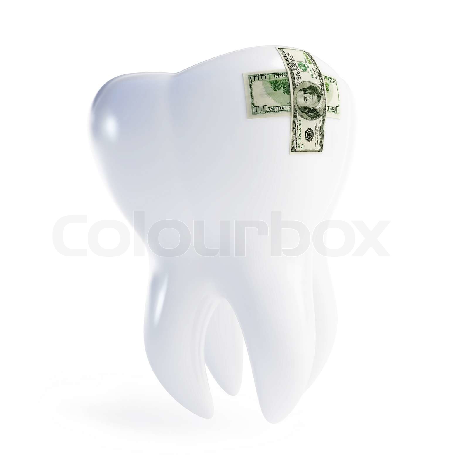 repair a tooth patch on the dollar | Stock image | Colourbox