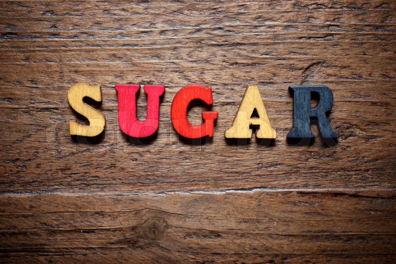 Sugar word view | Stock image | Colourbox