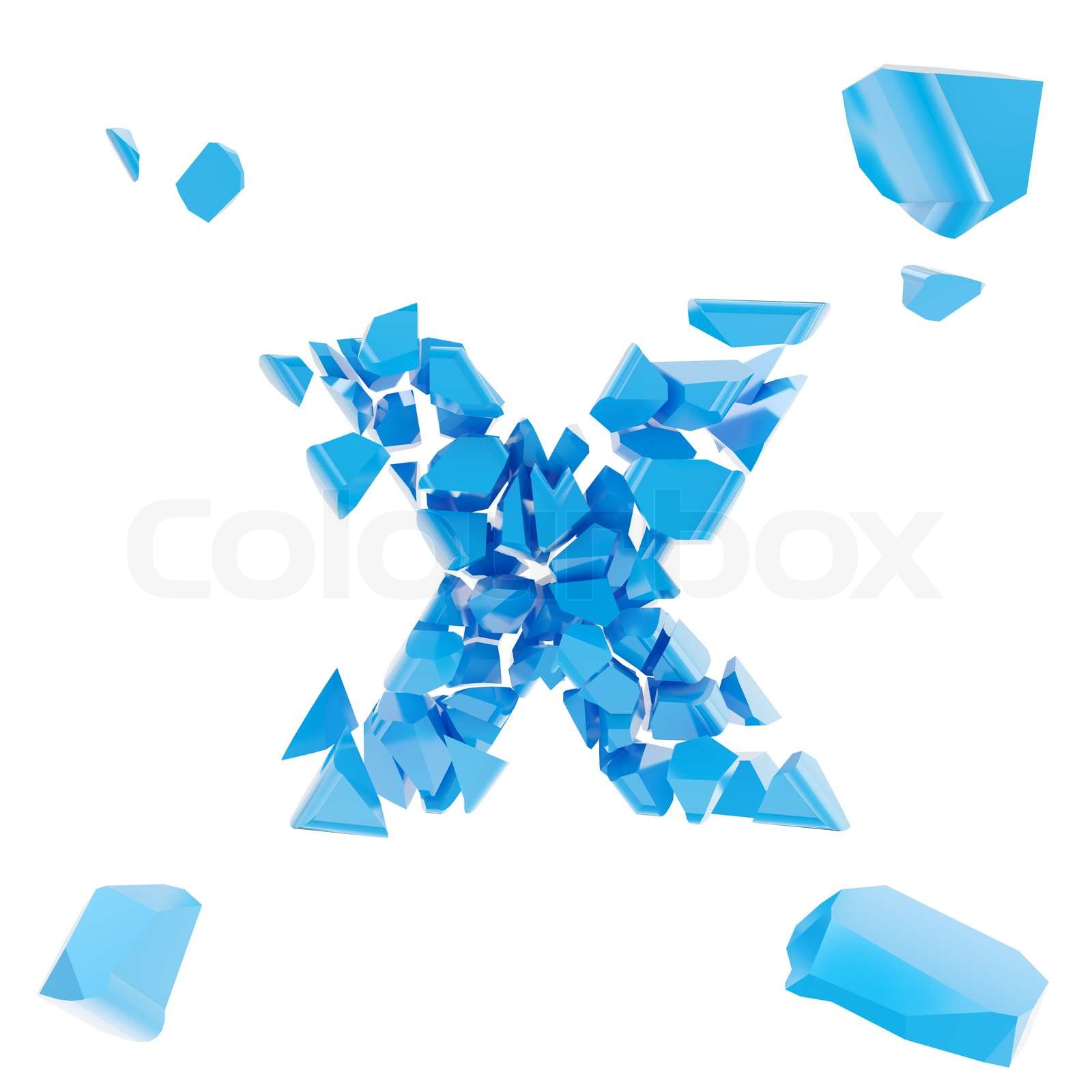 Abc alphabet symbol broken into tiny glossy pieces | Stock image ...