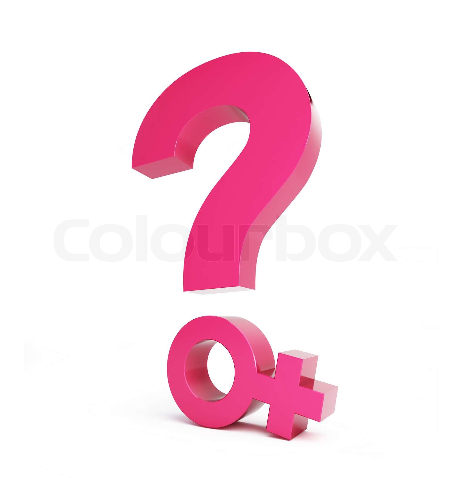 question mark girl | Stock image | Colourbox