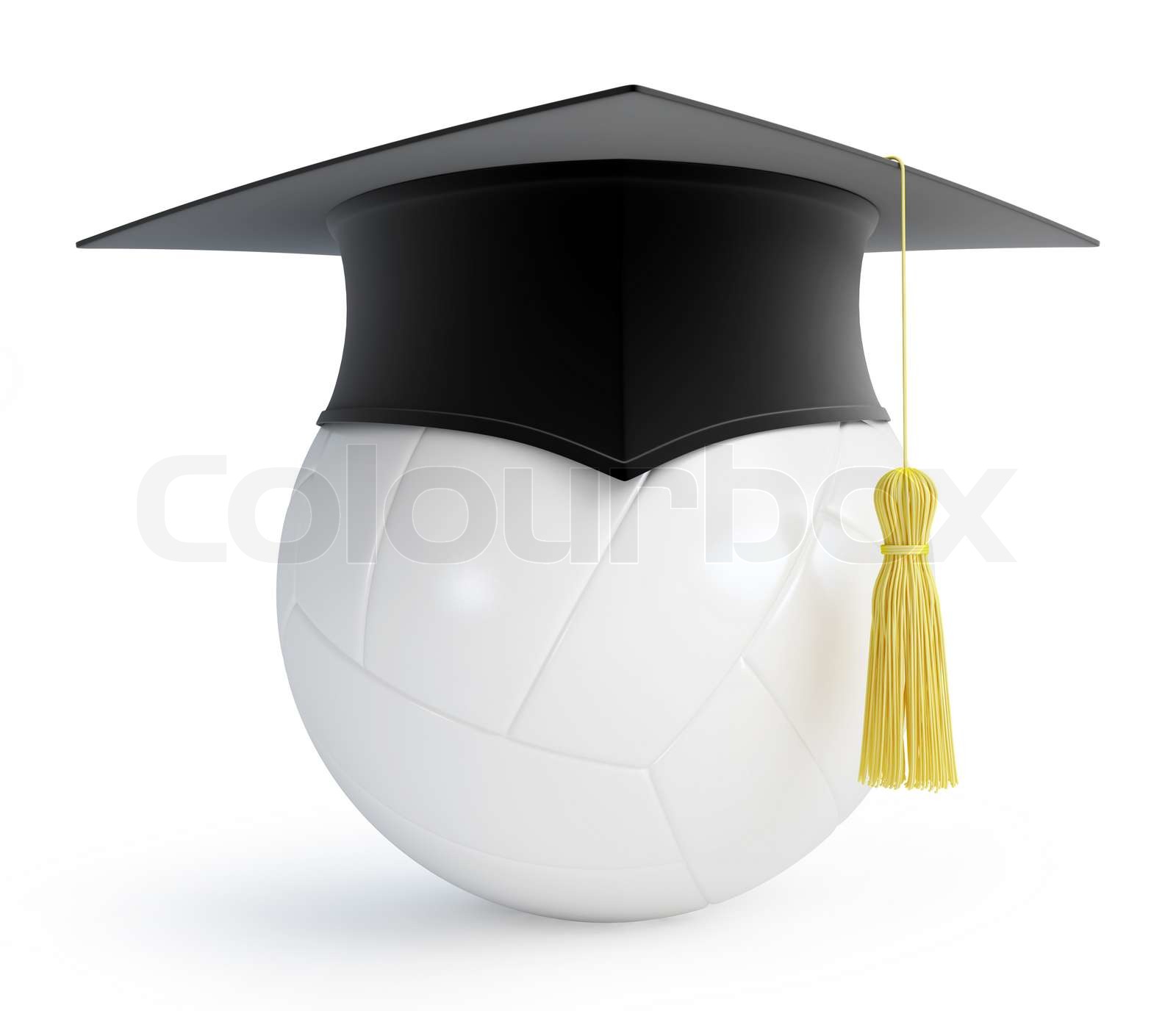 volleyball ball graduation cap | Stock image | Colourbox