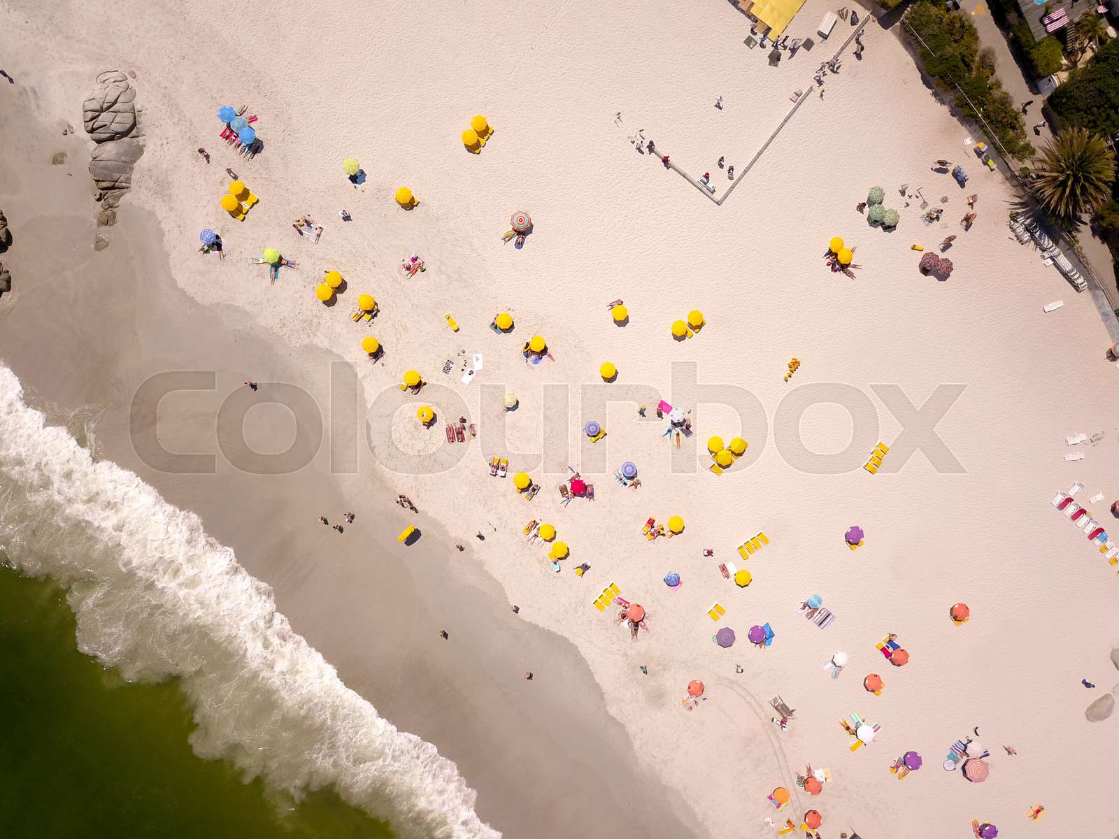 Aerial view overhead beach | Stock image | Colourbox