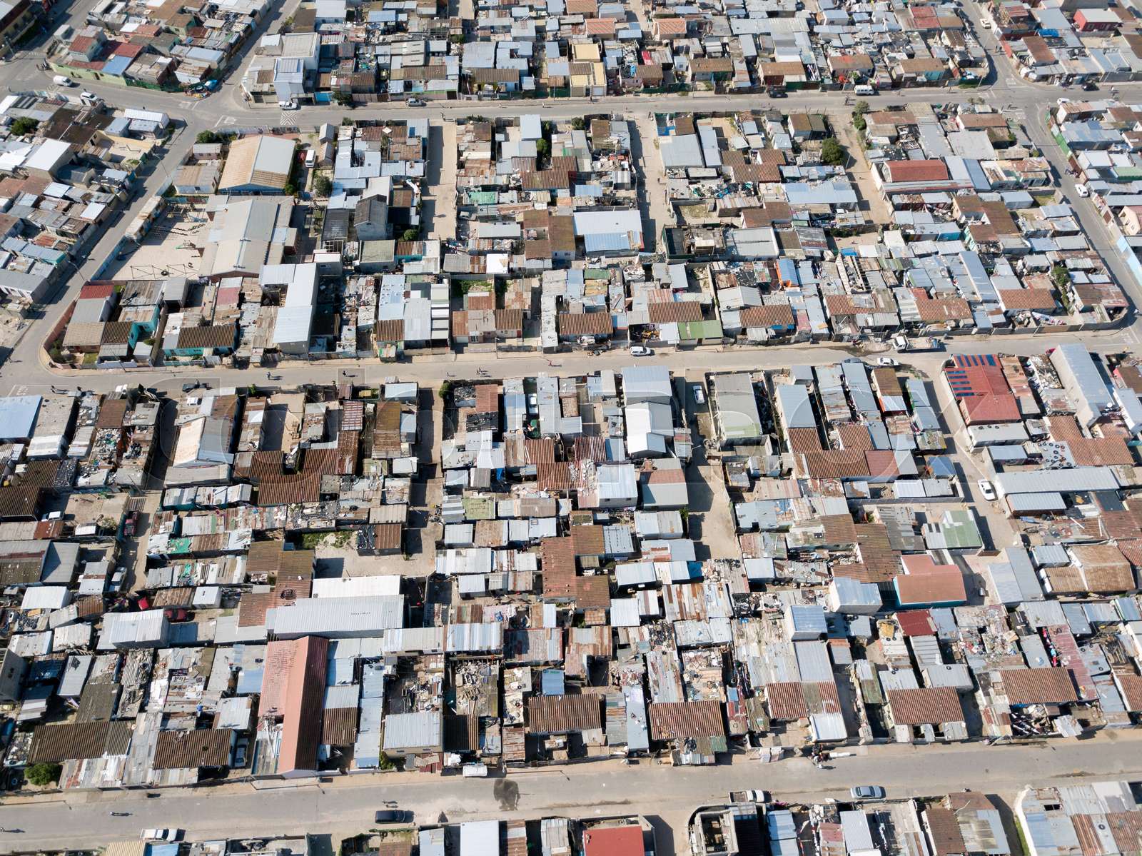 Aerial view of township, South Africa | Stock image | Colourbox