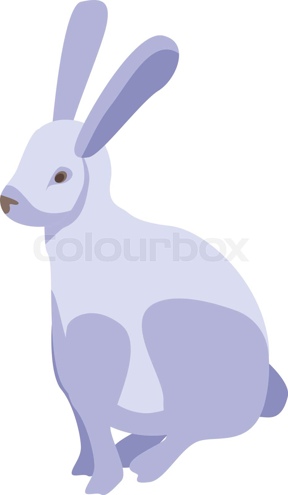 Zoo white rabbit icon, isometric style | Stock vector | Colourbox