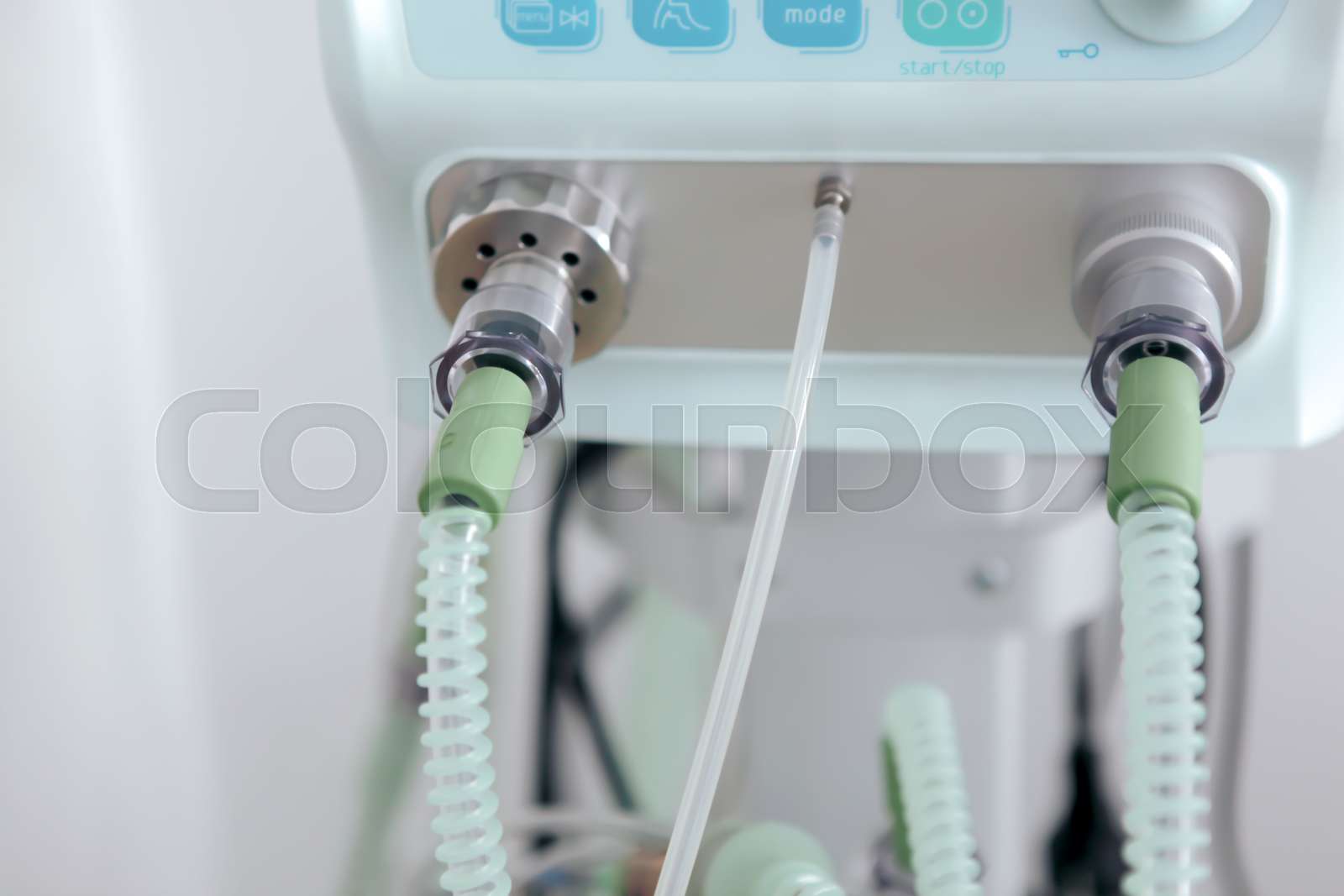 Image of medical ventilator. Hospital respiratory ventilation. Patient ...