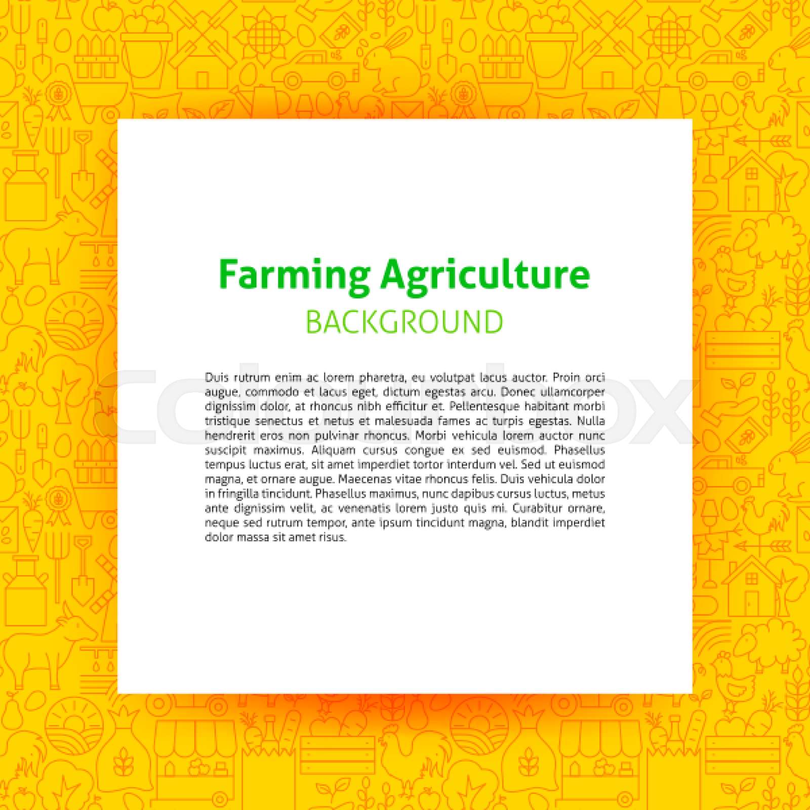 Farming Agriculture Paper Template | Stock vector | Colourbox