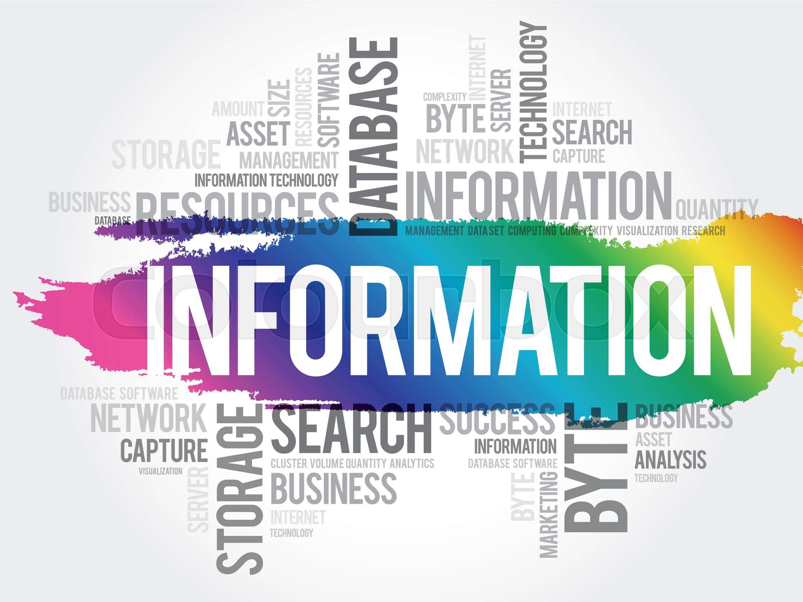 Information word cloud concept | Stock vector | Colourbox