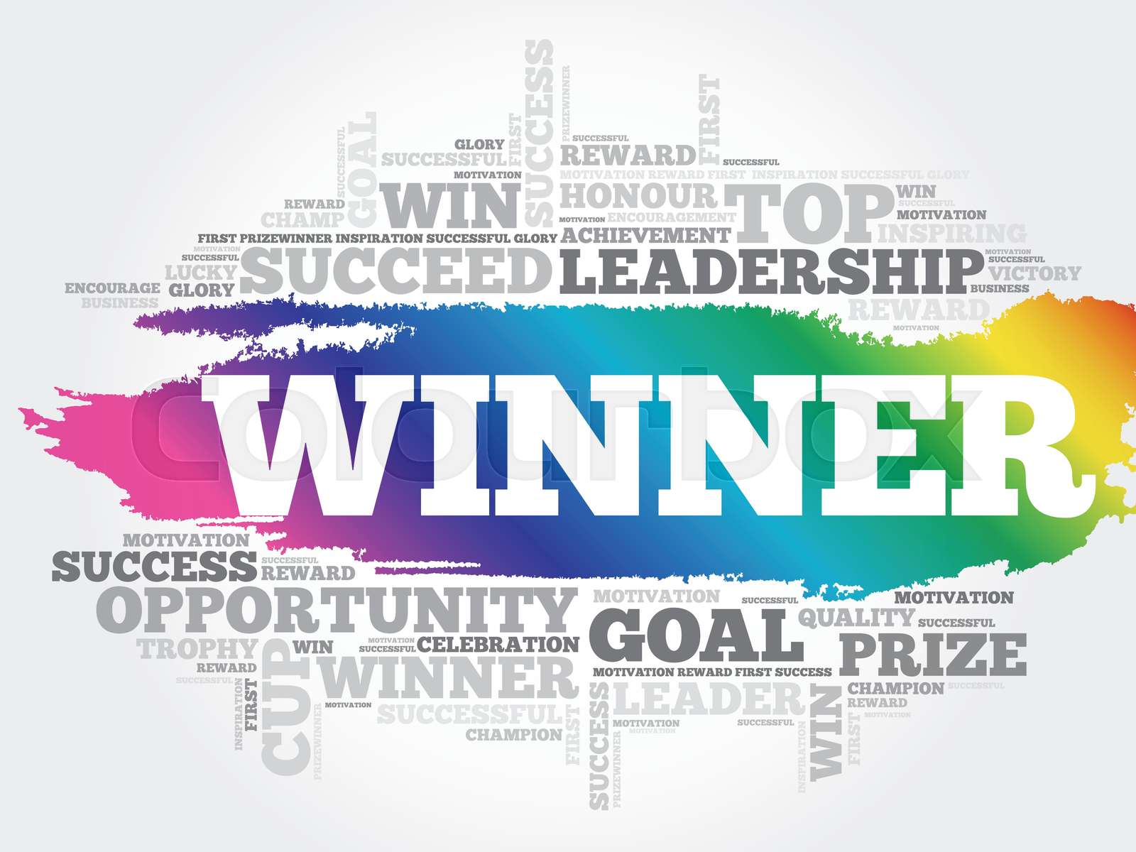 WINNER word cloud collage | Stock vector | Colourbox