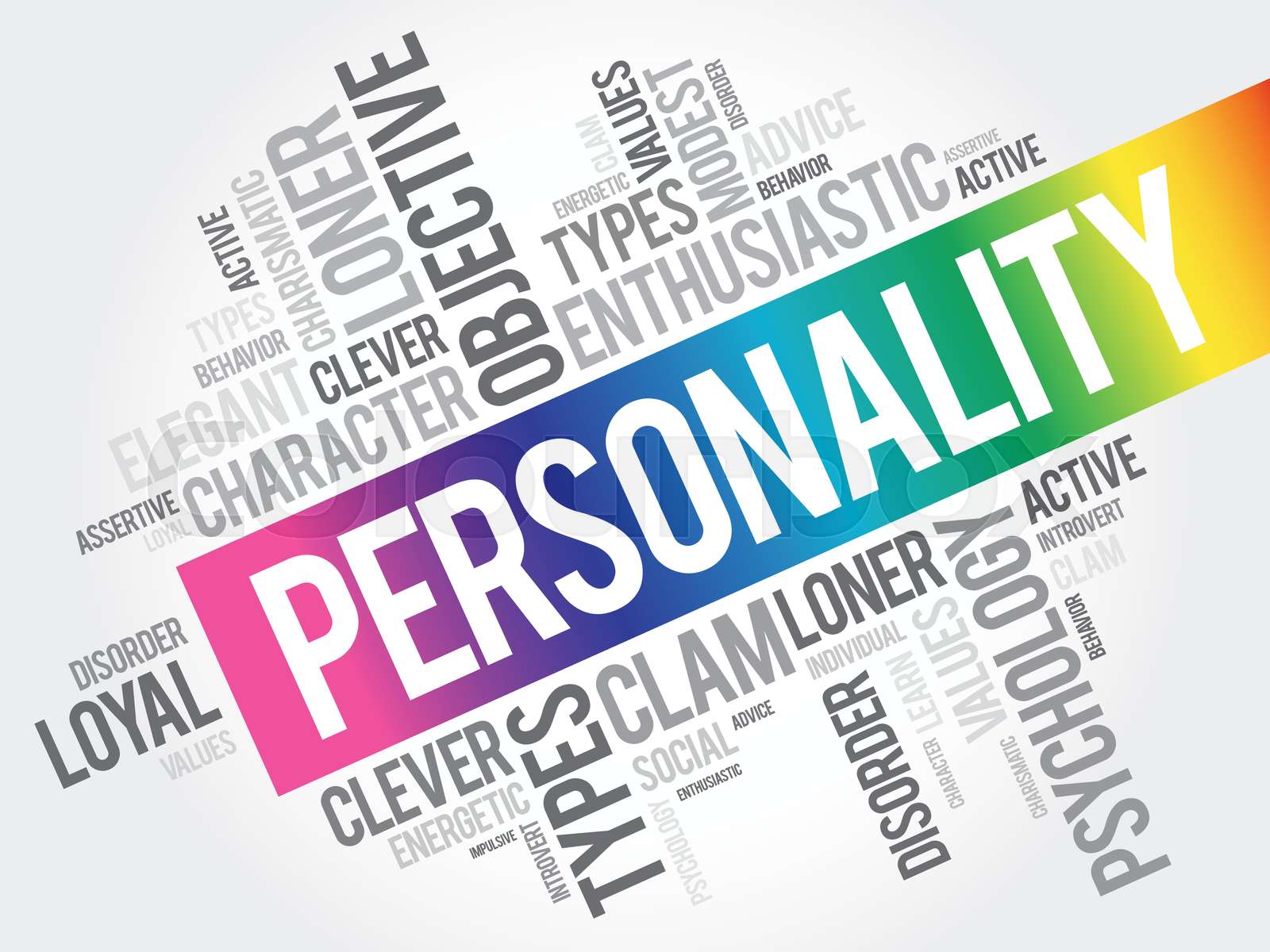 Personality word cloud collage | Stock vector | Colourbox