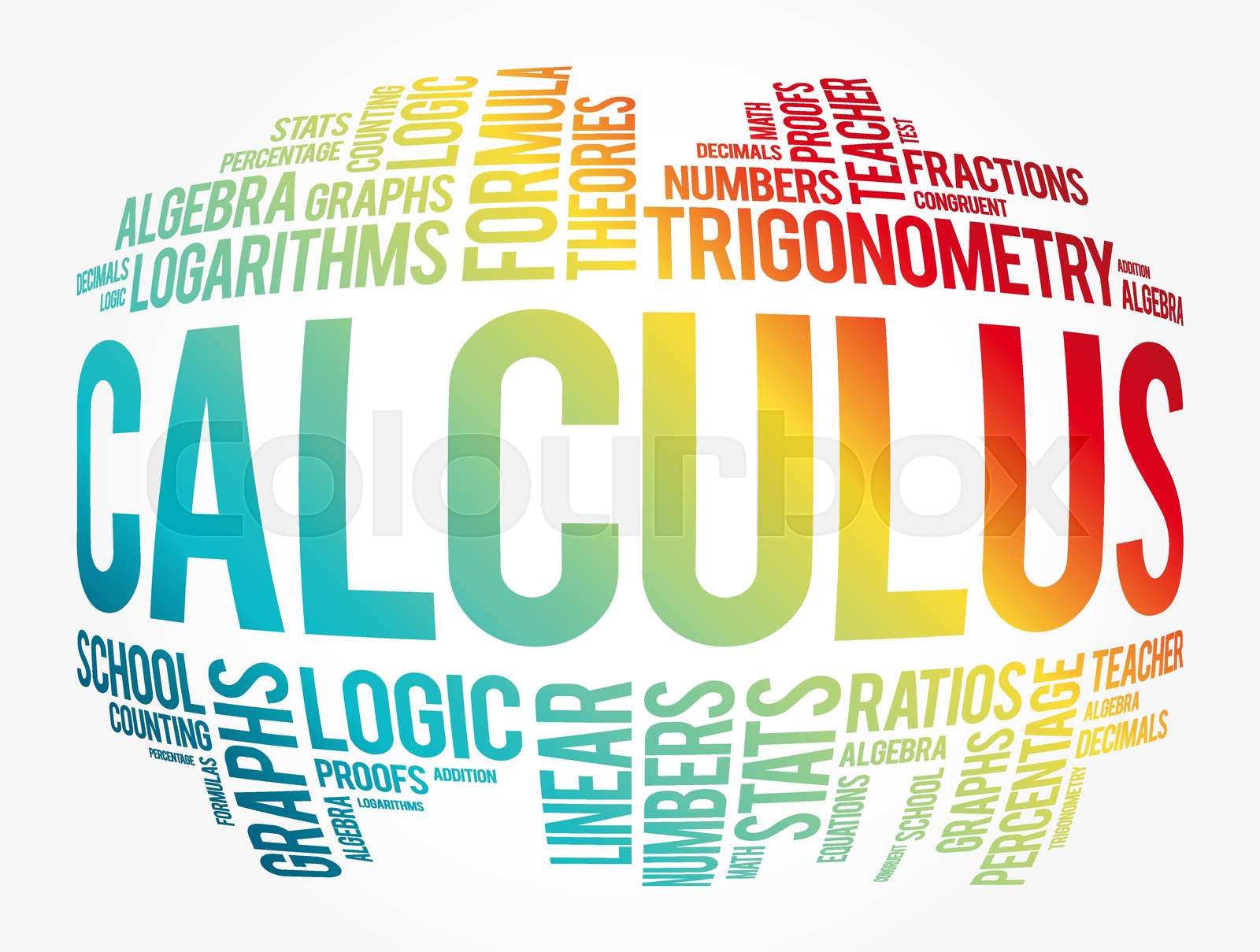 Calculus word cloud collage | Stock vector | Colourbox