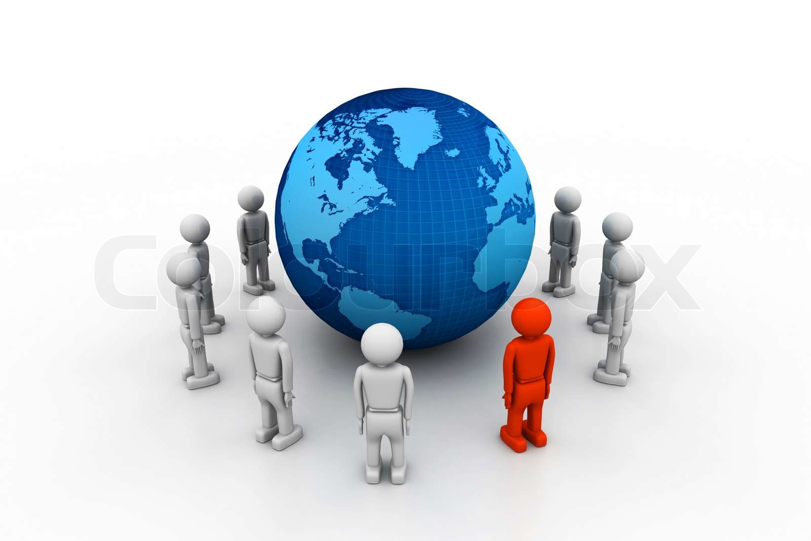 Computer network around the world | Stock image | Colourbox