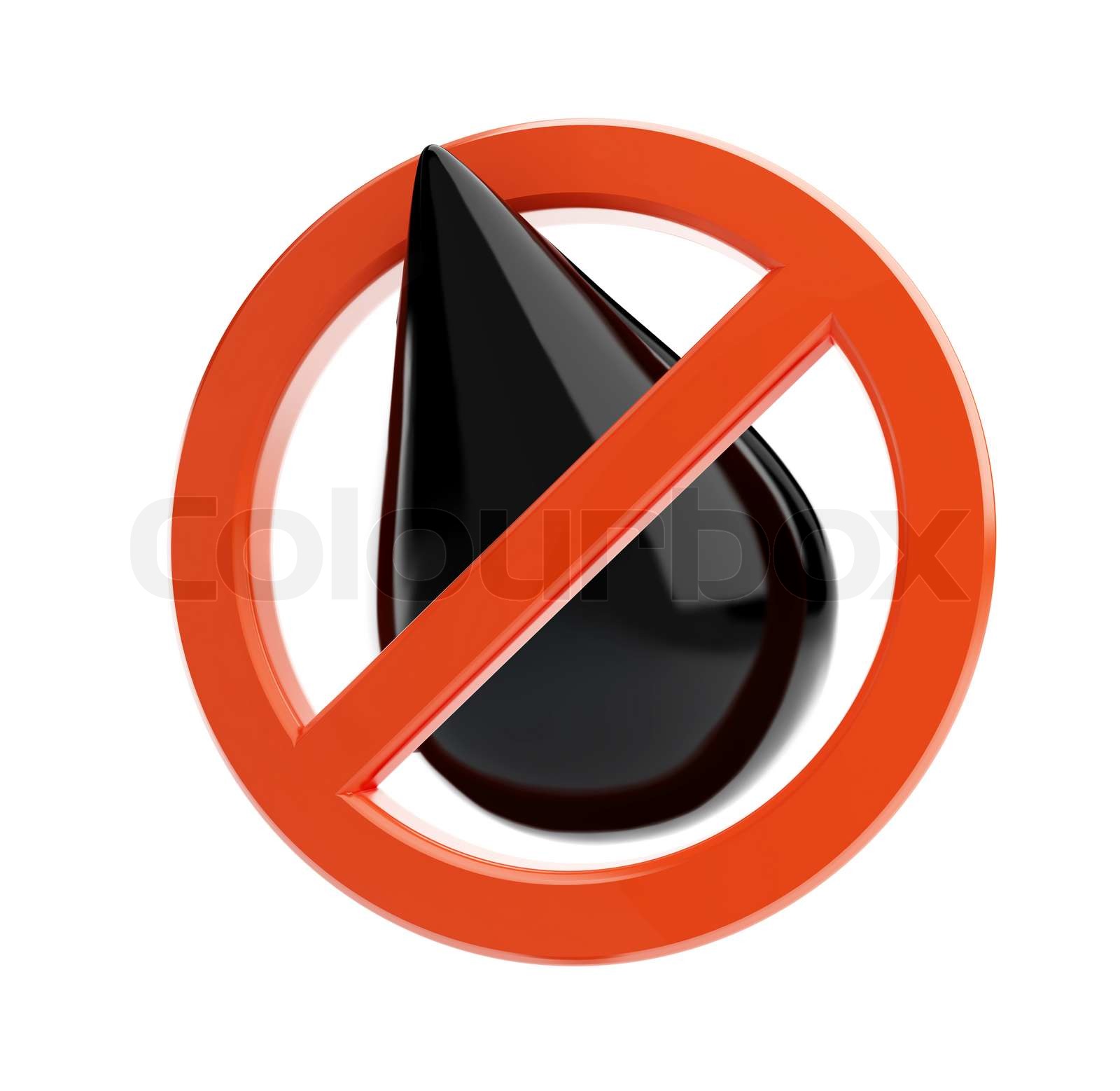 oil No/not sign | Stock image | Colourbox